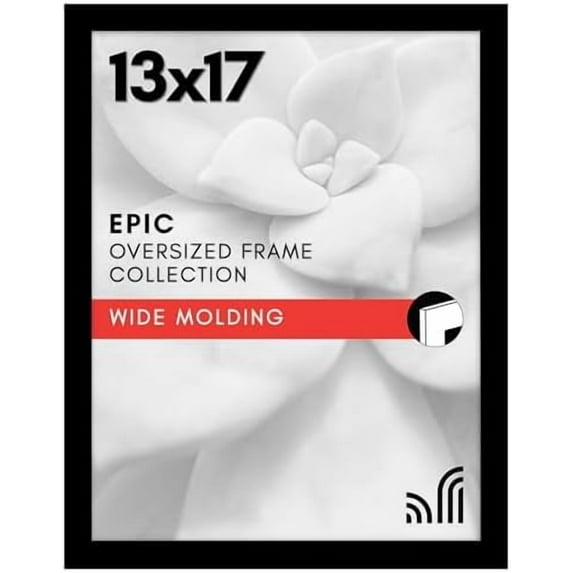 13x17 Picture Frame with Polished Plexiglass - Black Picture Frame ...