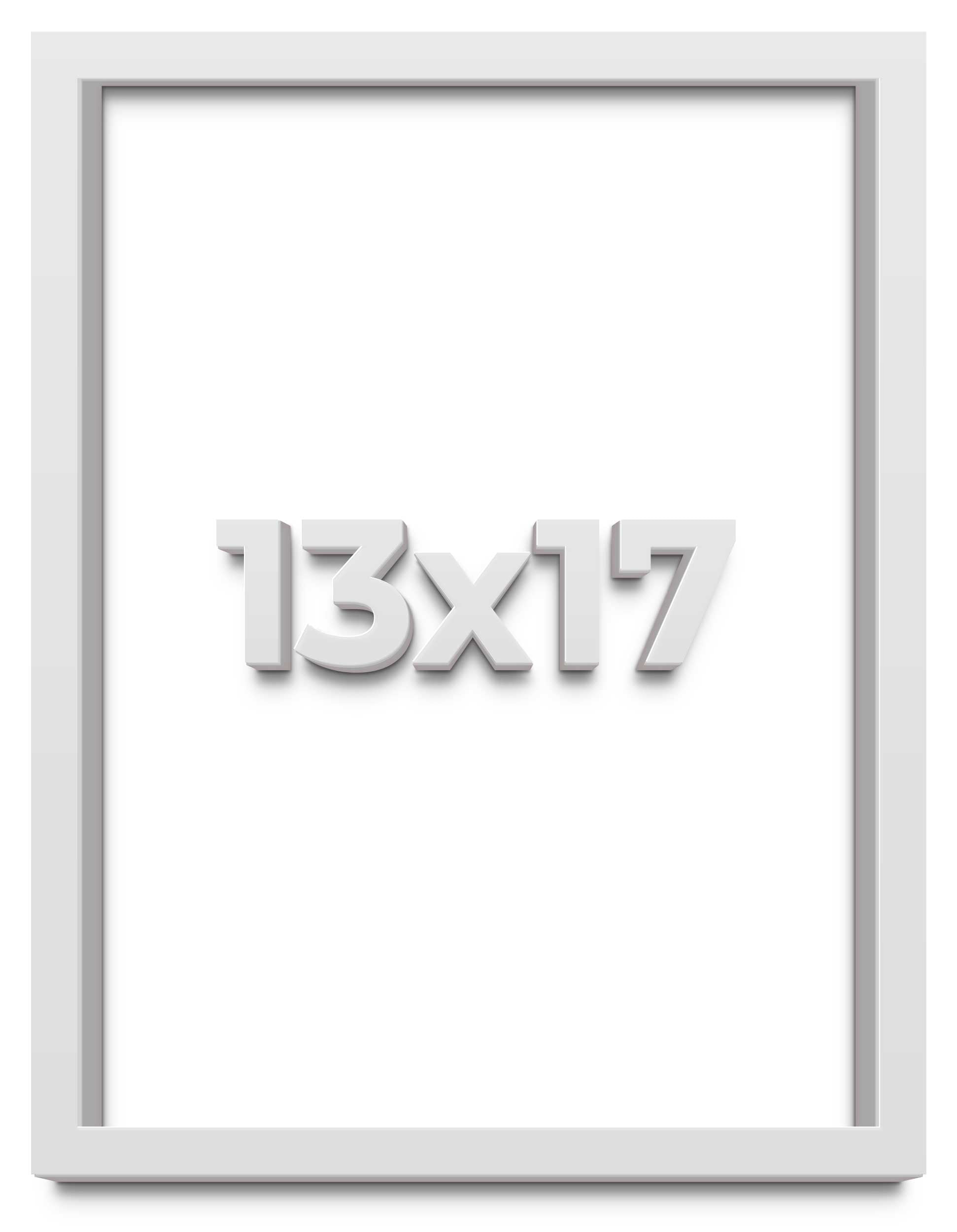 13x17 Shadow Box Frame White | 2 Inches Deep Real Wood Contemporary ...