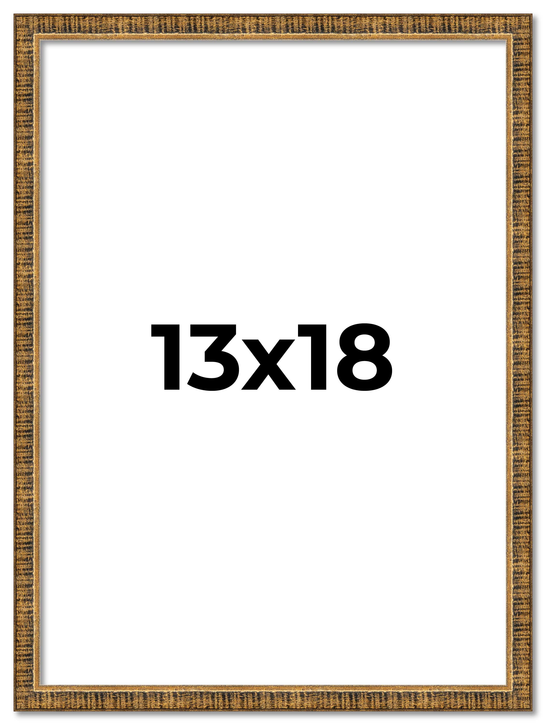 13x18 Frame Gold Solid Wood Picture Frame - Complete Modern Photo Frame ...