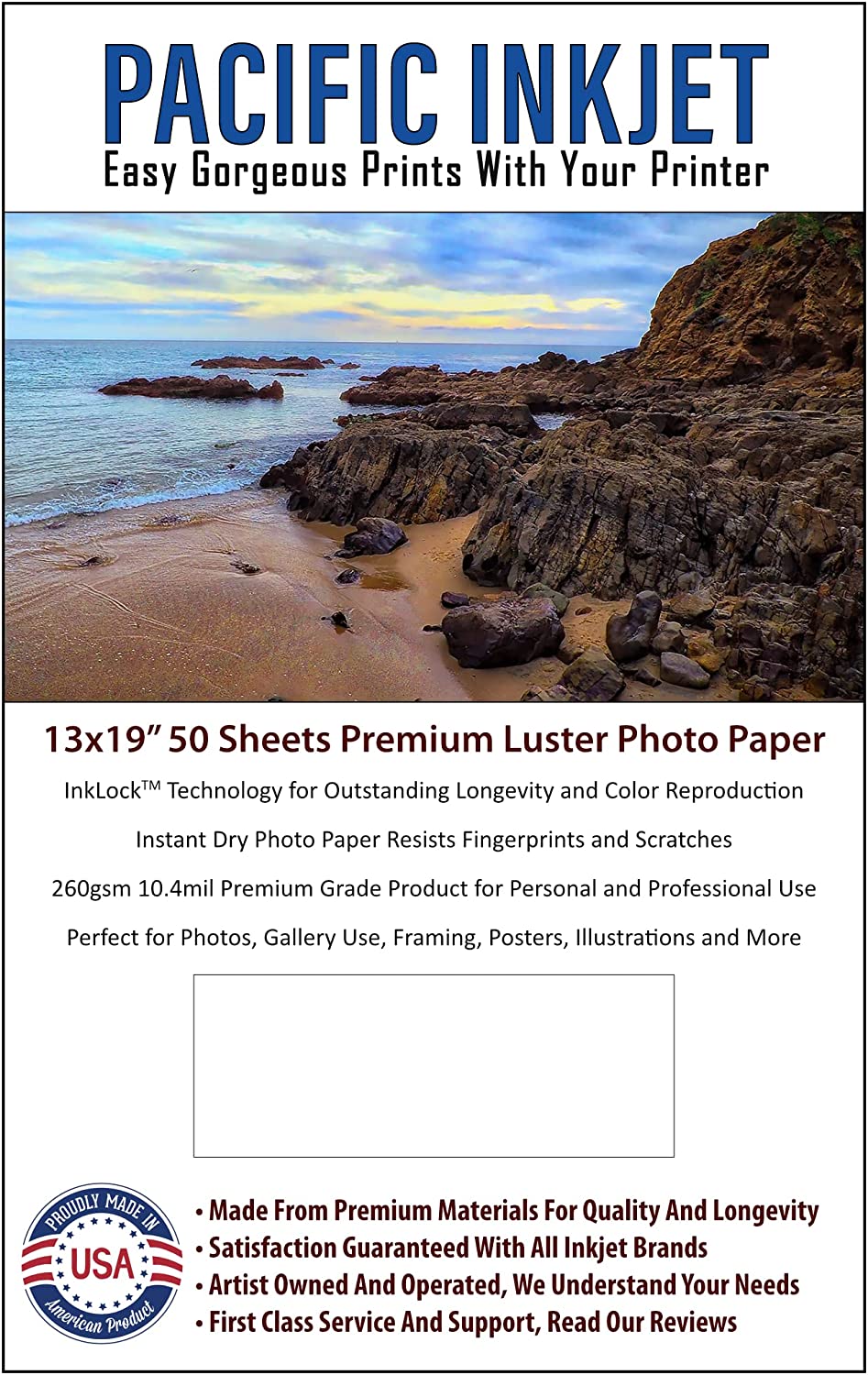 13x19 50 Sheets Professional Quality Luster Inkjet Photo Printing Paper ...