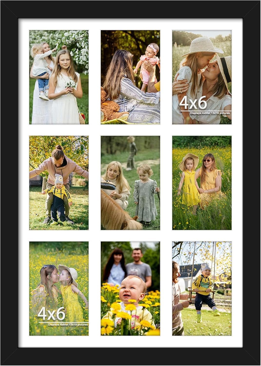 13x19 Collage Picture Frame 4x6 Collage Picture Frame Displays Nine 4x6 ...