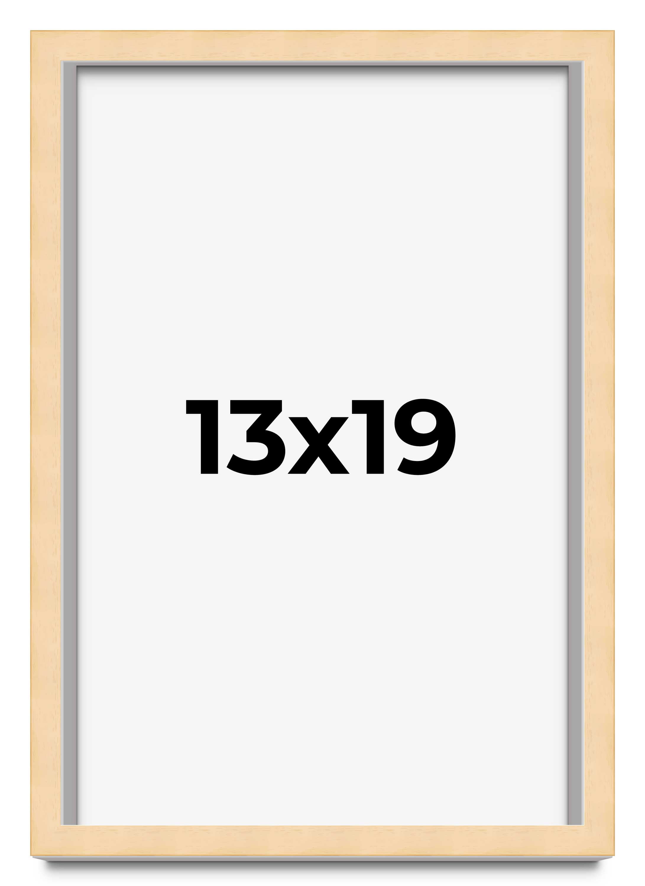 13x19 Frame Beige Real Wood Picture Frame Width 0.75 inches | Interior ...