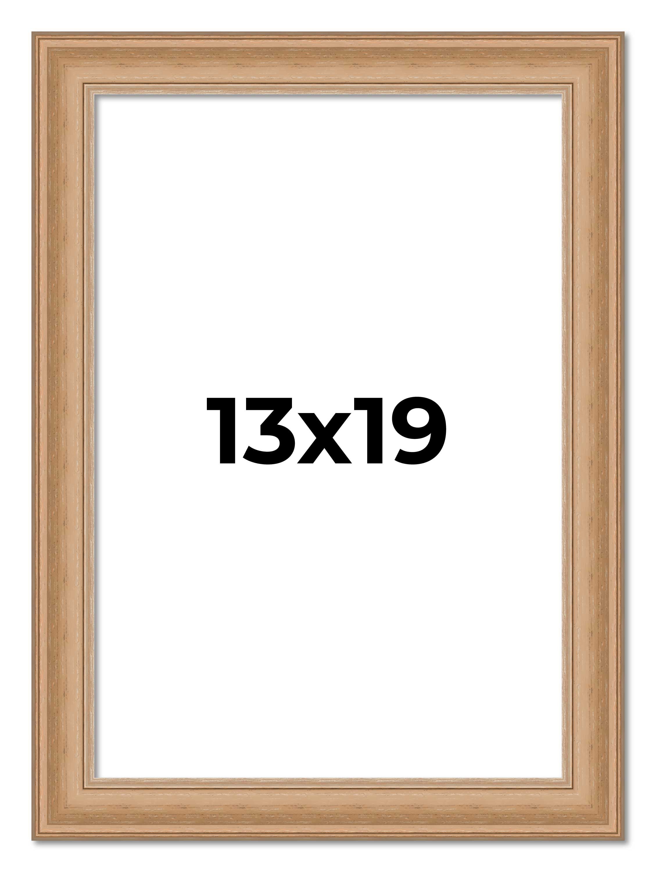 13x19 Frame Charleston Honey Brown Solid Wood Picture Frame Width 1.75 ...