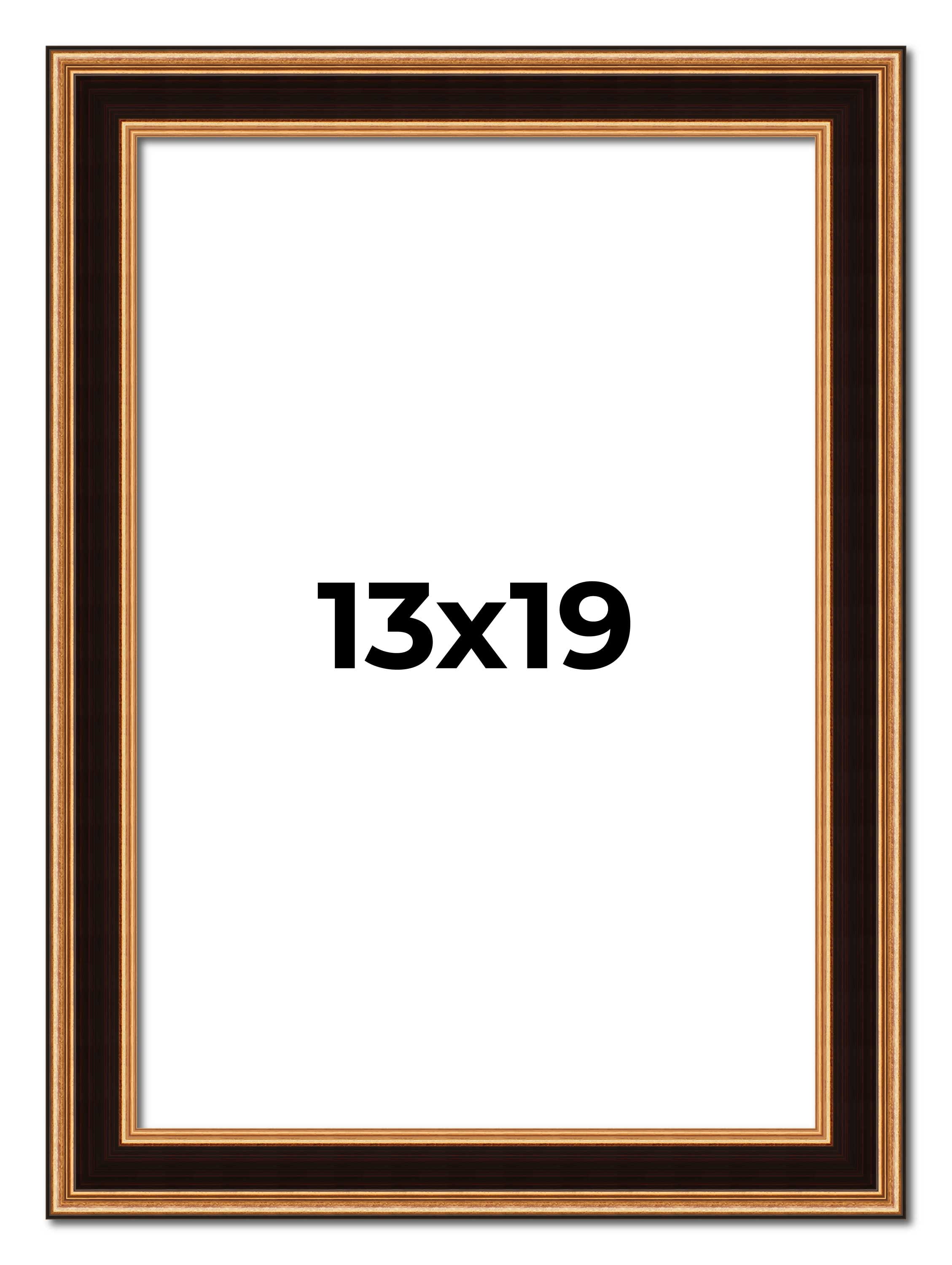 13x19 Frame Gold Brown Plein Air Vintage Solid Wood Picture Frame | 1. ...
