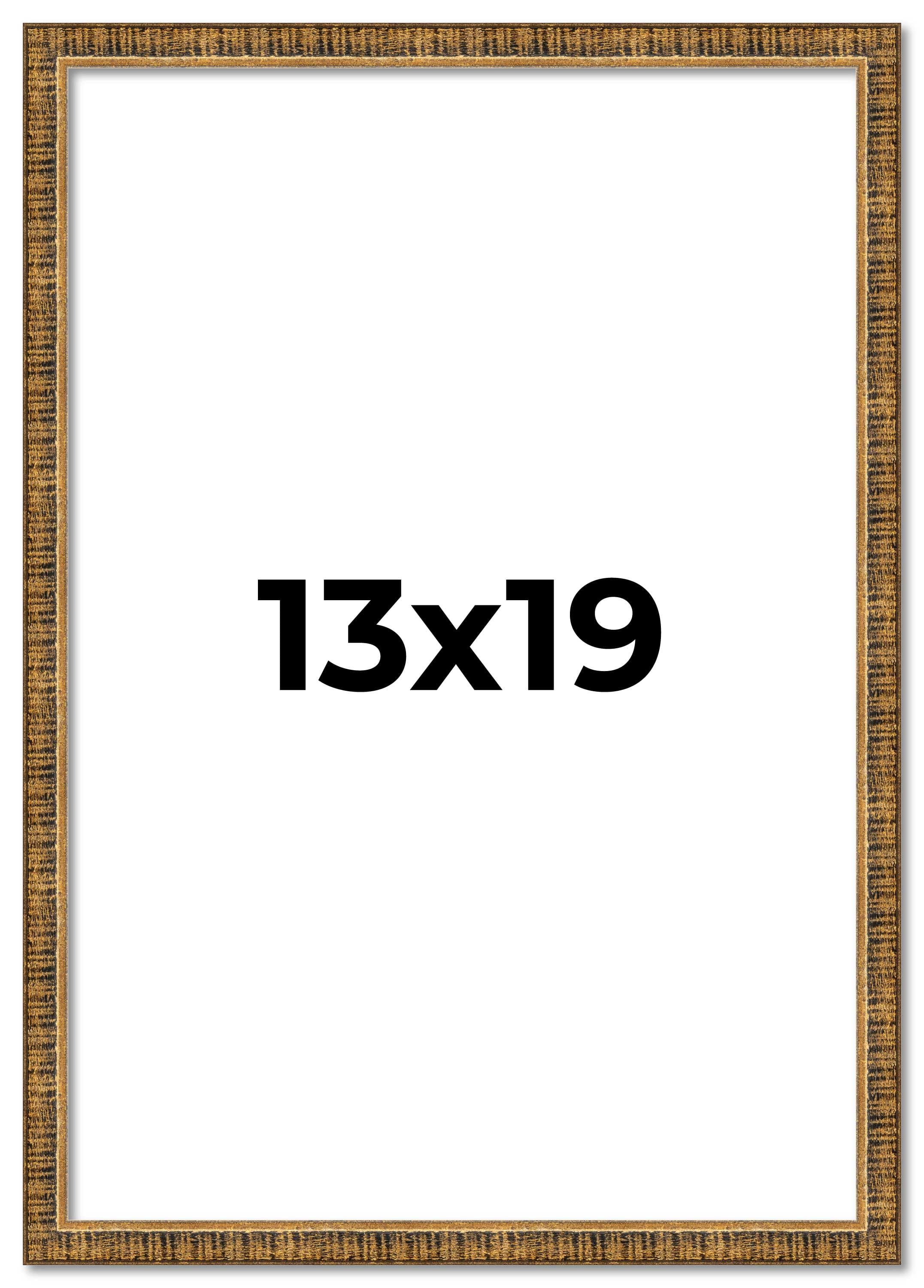 13x19 Frame Gold Kingsley Distressed Solid Wood Picture Frame Width 0. ...
