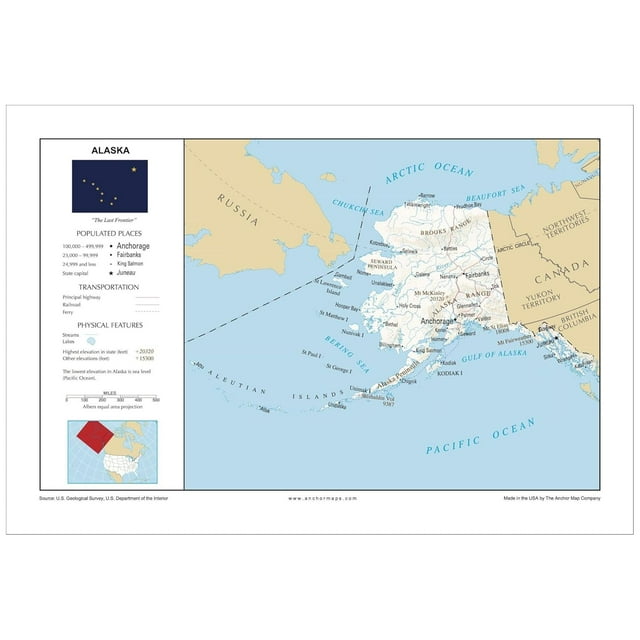 13x19 General Reference Wall Map - Anchor Maps Foundational Series ...