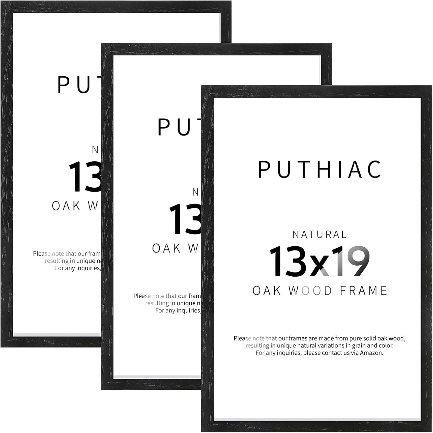 13x19 Oak Wood Picture Frame - 13"x19" Poster Frames for Wall, 13x19 ...