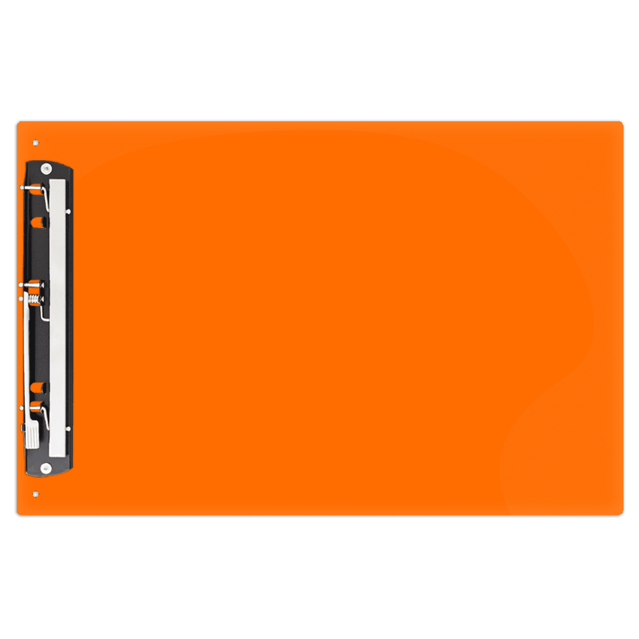 13x19 Clipboard Acrylic Panel Featuring an 11" Hinge Clip Orange ...