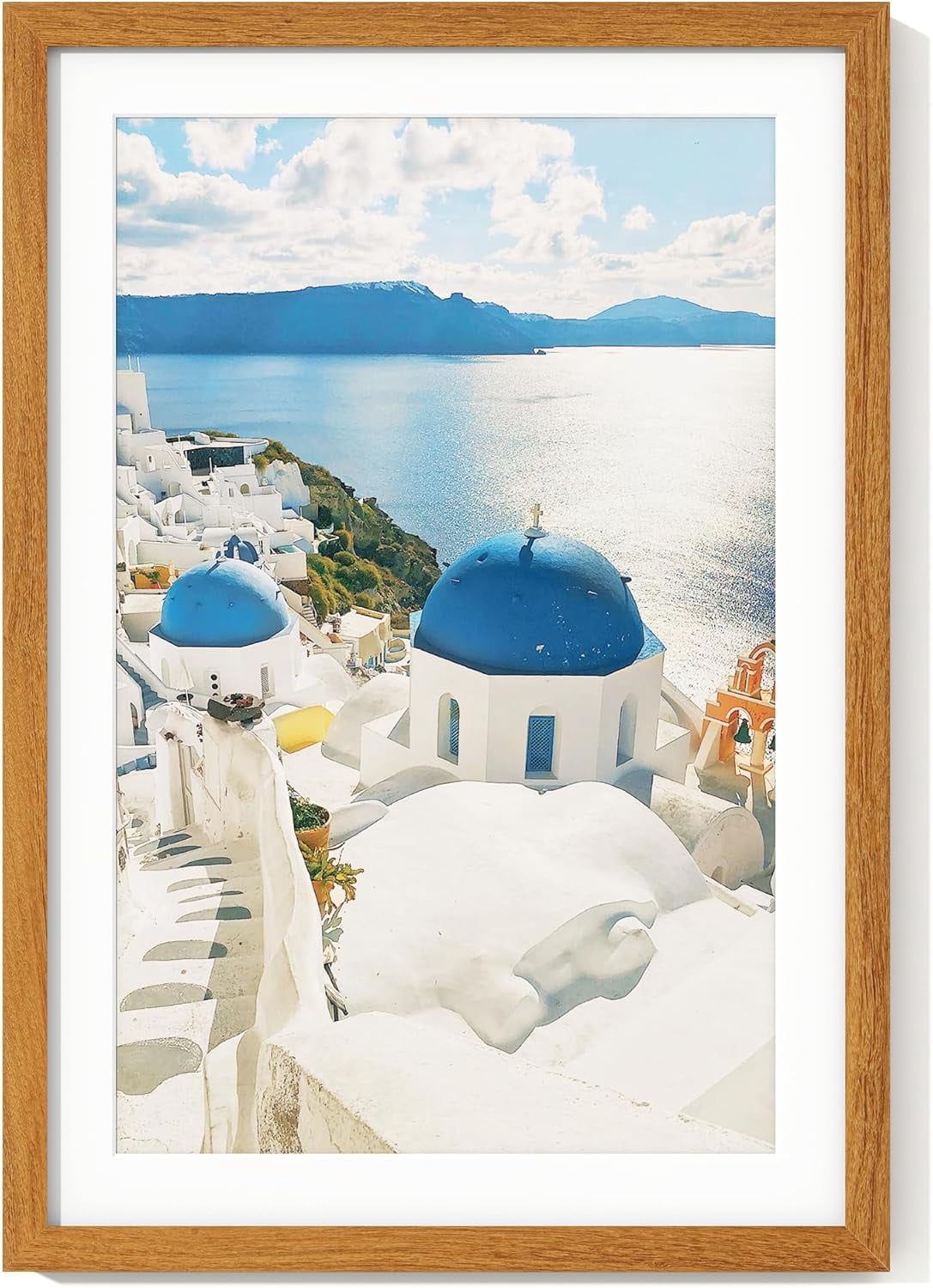 13x19 Poster Frame - Solid Teak Wood 13x19 Picture Frame With Mat for ...