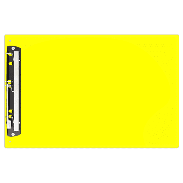13x19 Yellow Acrylic Clipboard with 11-Inch Hinge Clip – Durable ...