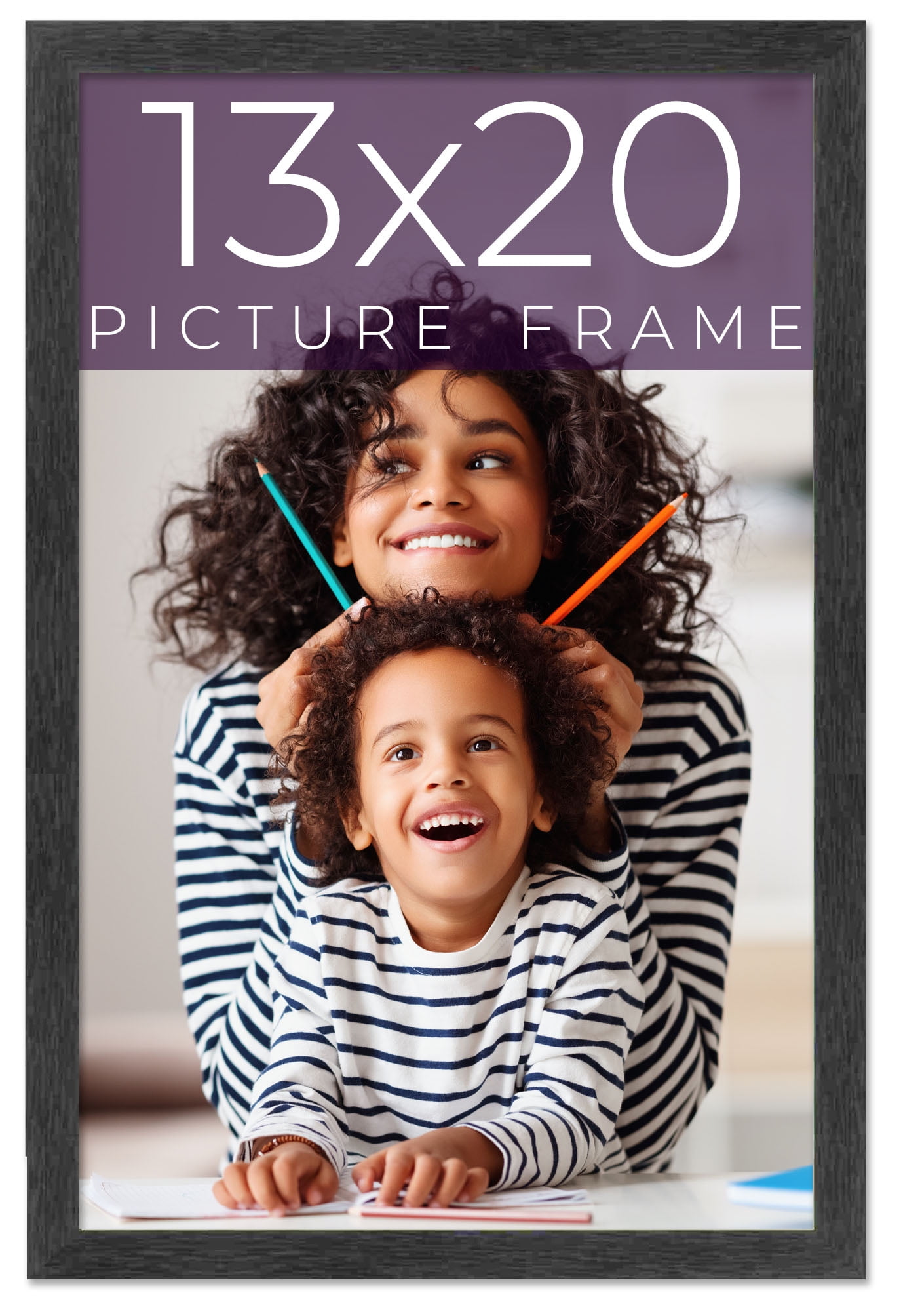 13x20 Frame Black Real Wood Picture Frame Width 0.75 inches | Interior ...