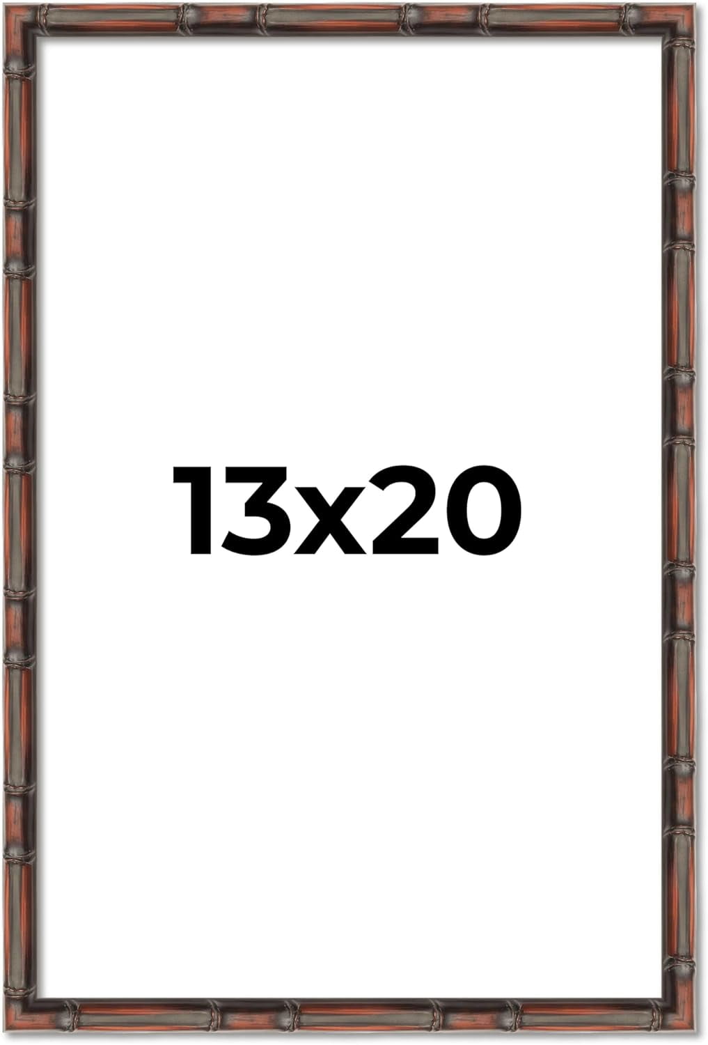 13x20 Frame Brown Bamboo with Dark Coffee/Walnut Finish | Solid Wood ...
