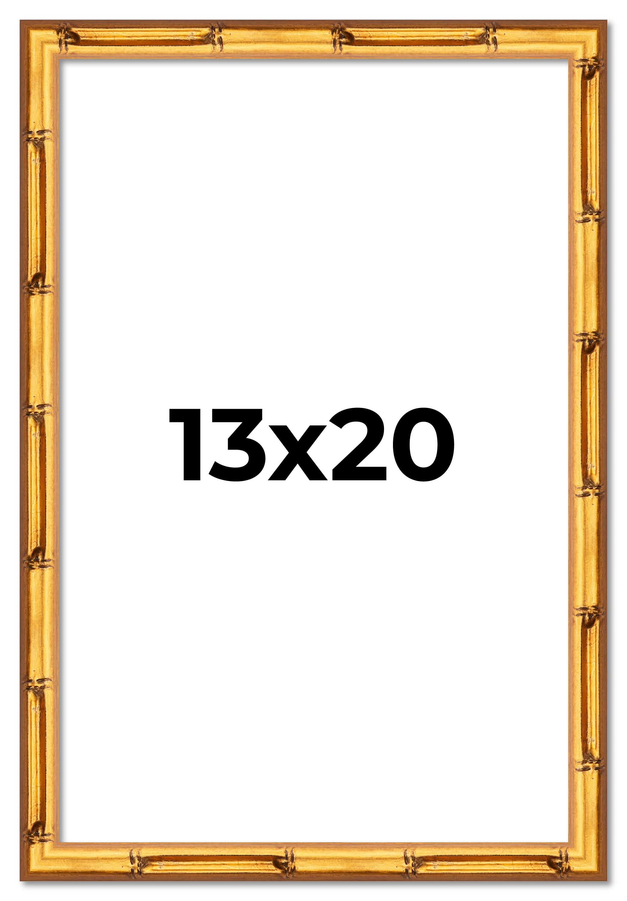 13x20 Frame Gold Bamboo Picture Frame - Complete Modern Photo Frame ...