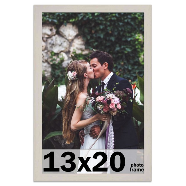 13x20 Frame White Wash Picture Frame - Complete Modern Photo Frame ...