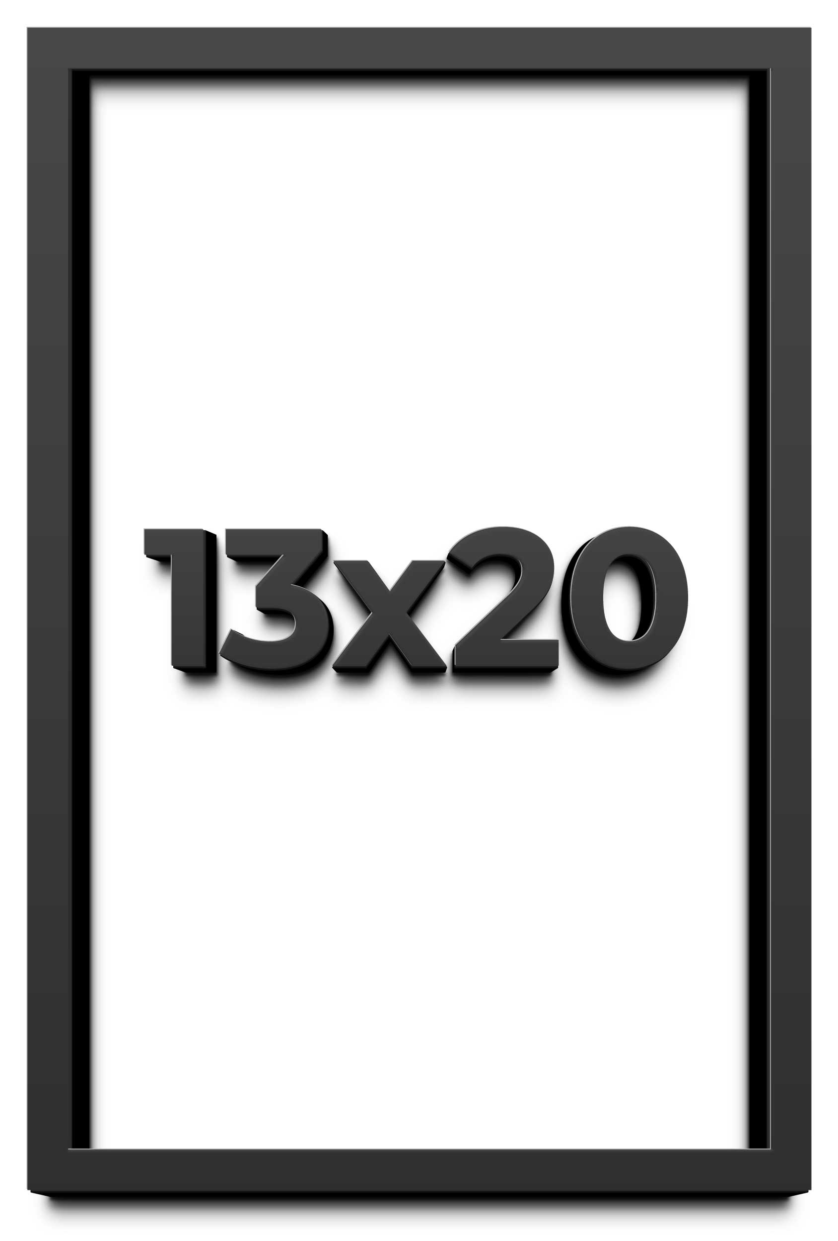 13x20 Shadow Box Frame Black | 1 inches Deep Real Wood Contemporary ...