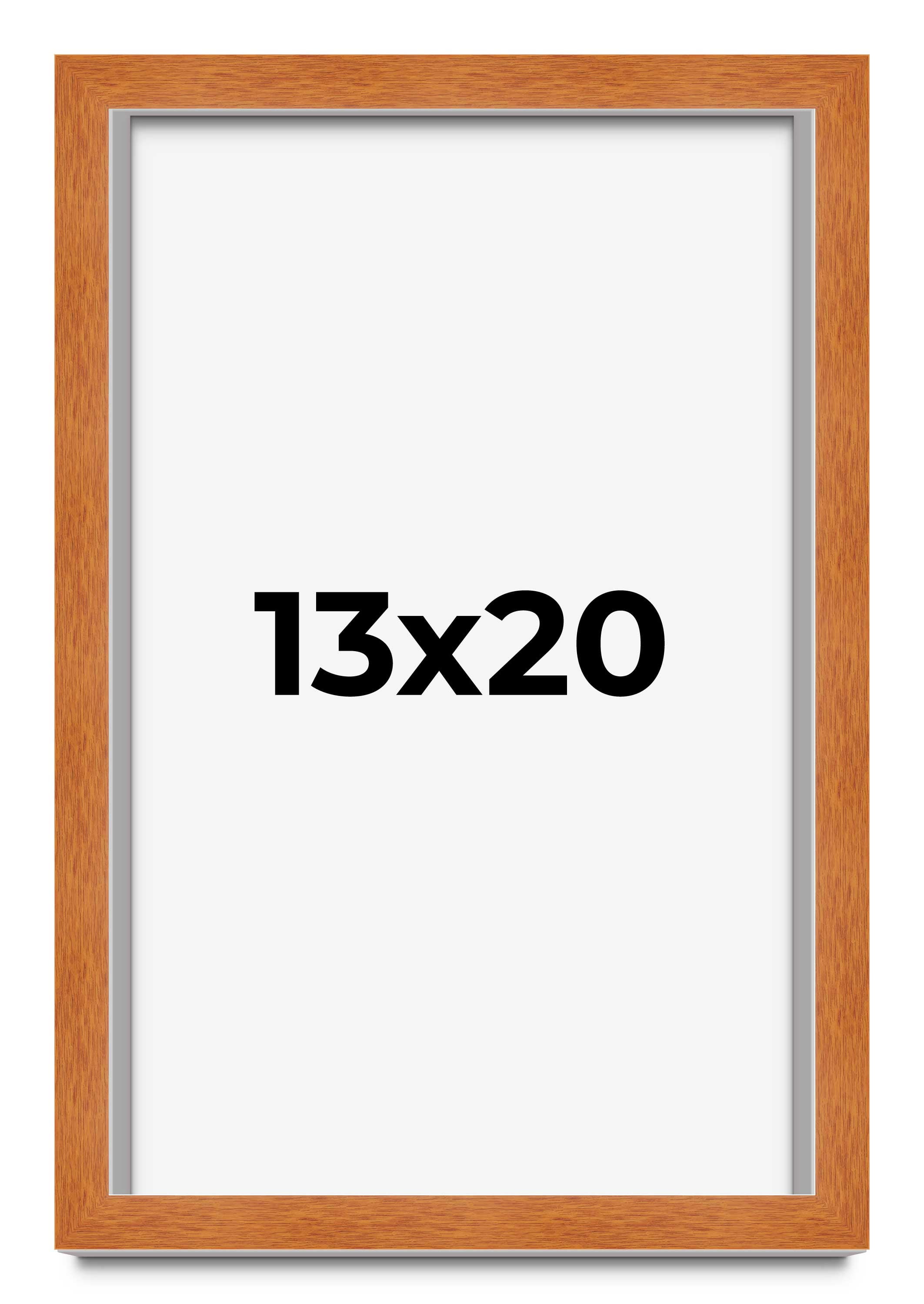 13x20 Shadow Box Frame Brown | 0.875 Inches Deep Real Wood Contemporary ...