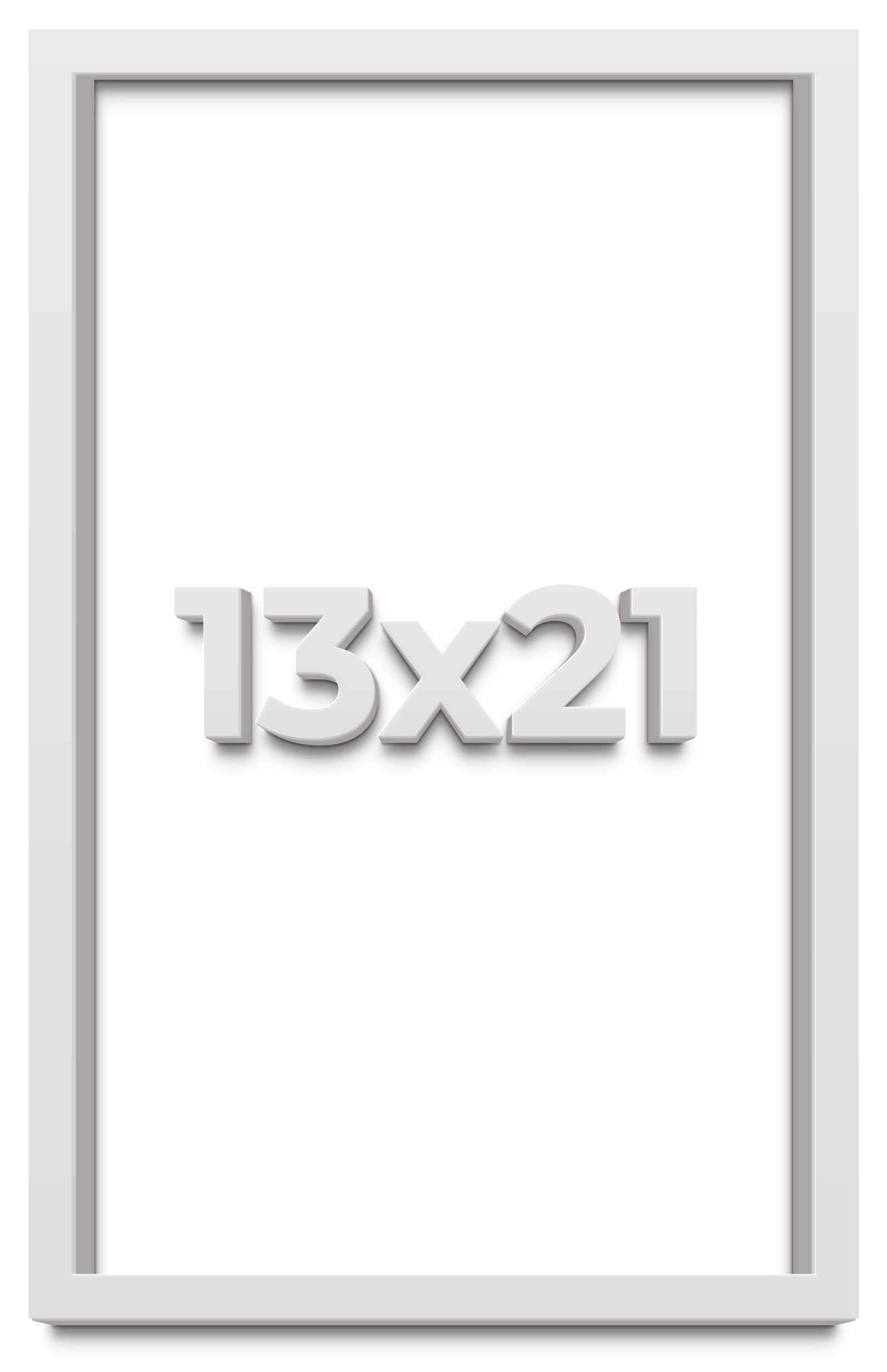 13x21 Shadow Box Frame White | 2 Inches Deep Real Wood Contemporary ...