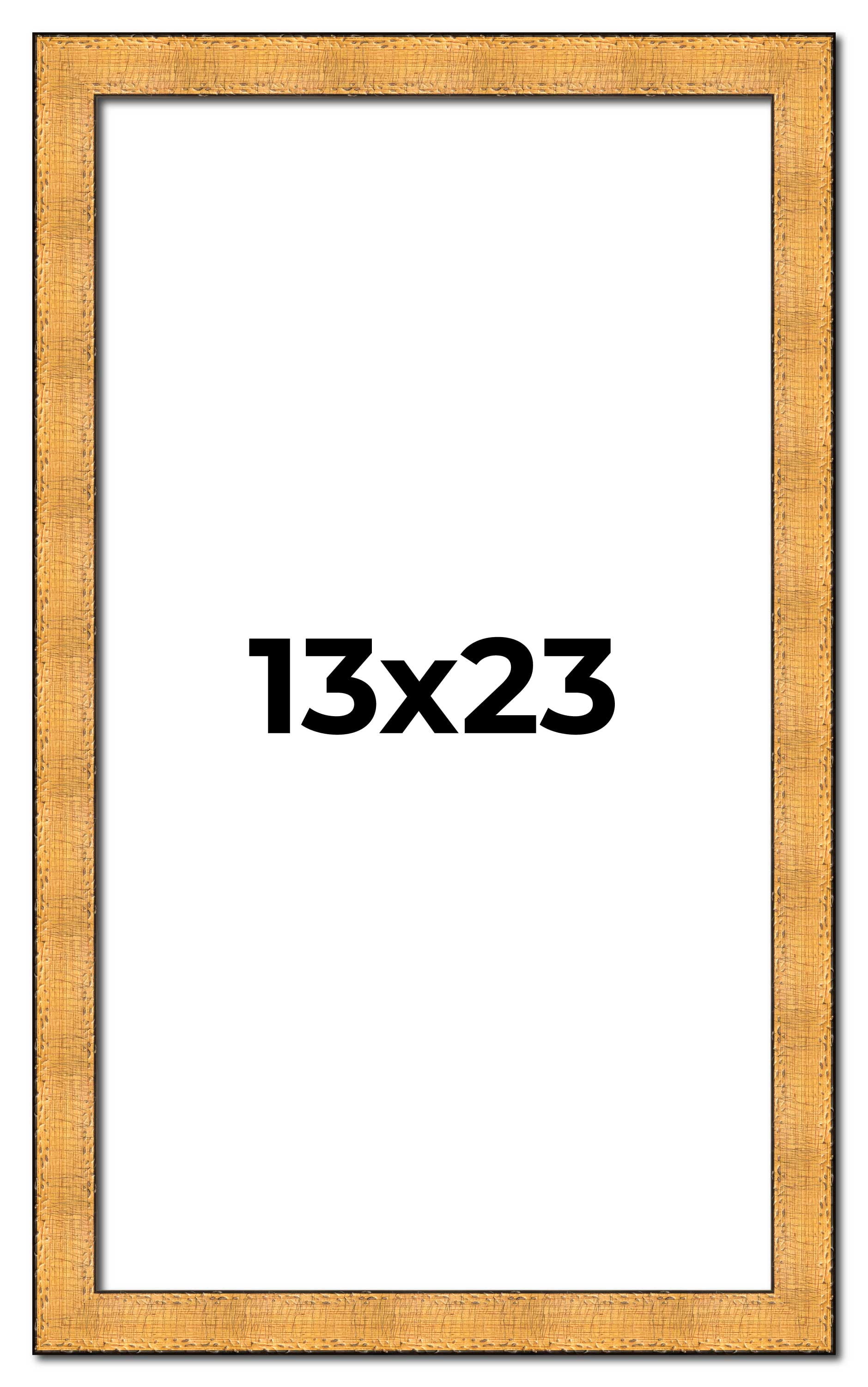 13x23 Frame Gold Rustic Solid Wood Picture Frame | 1.25 Inch Wide ...