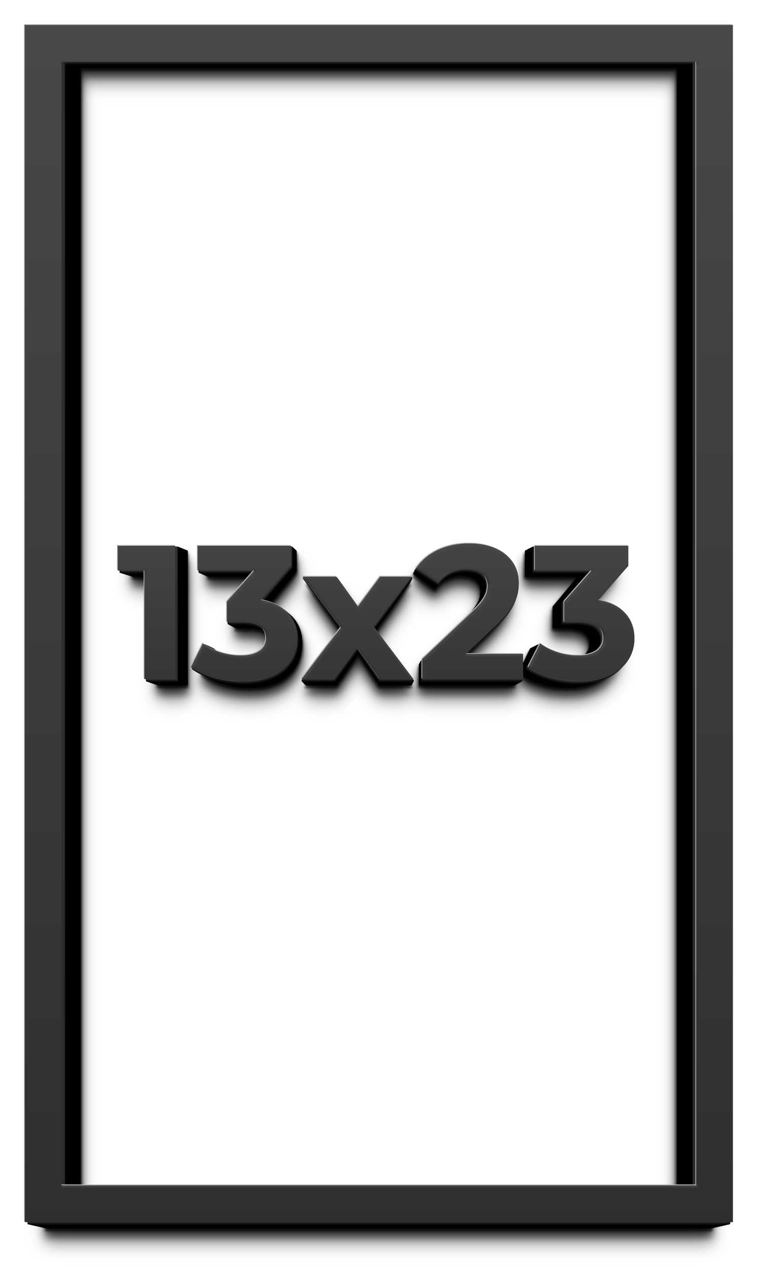 13x23 Shadow Box Frame Black | 2 Inches Deep Real Wood Contemporary ...