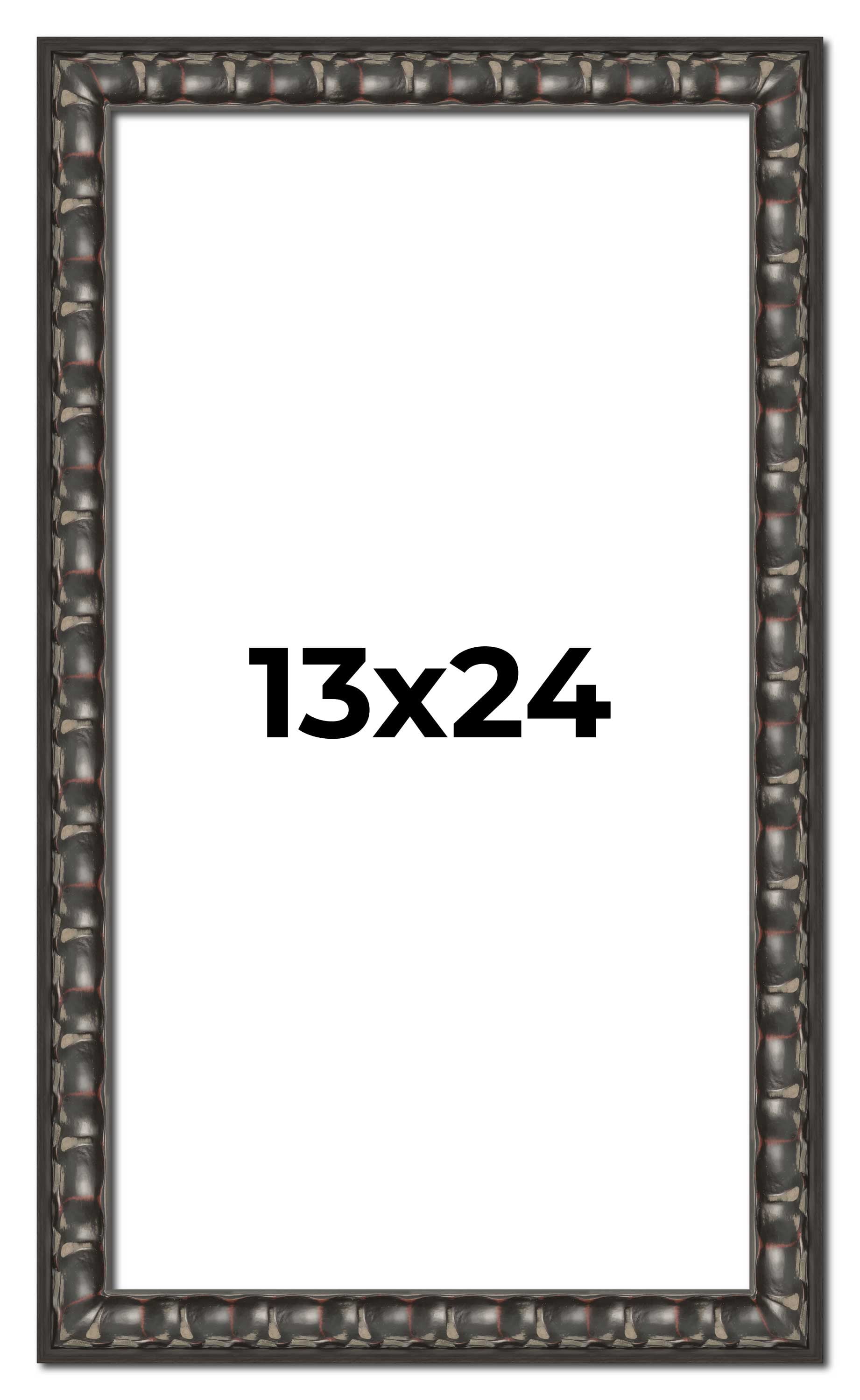 13x24 Frame Black-Brown Medieval Solid Wood Picture Frame | 1.5 Inch ...