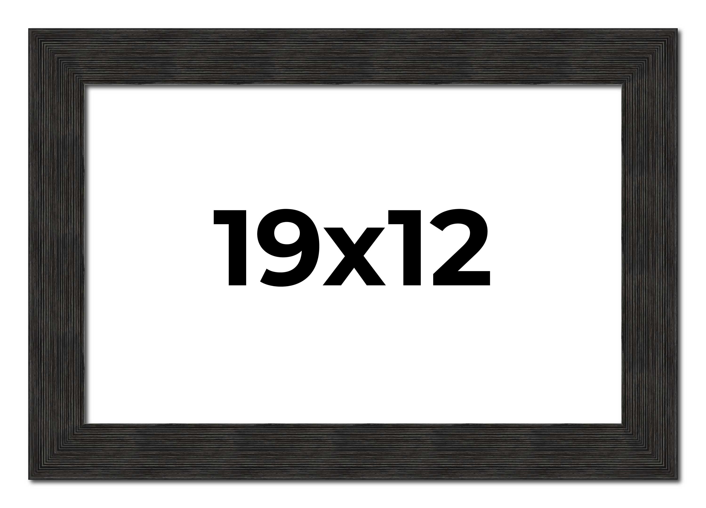 12x19 Contemporary Black Picture Frame - UV Acrylic, Foam Board Backing ...