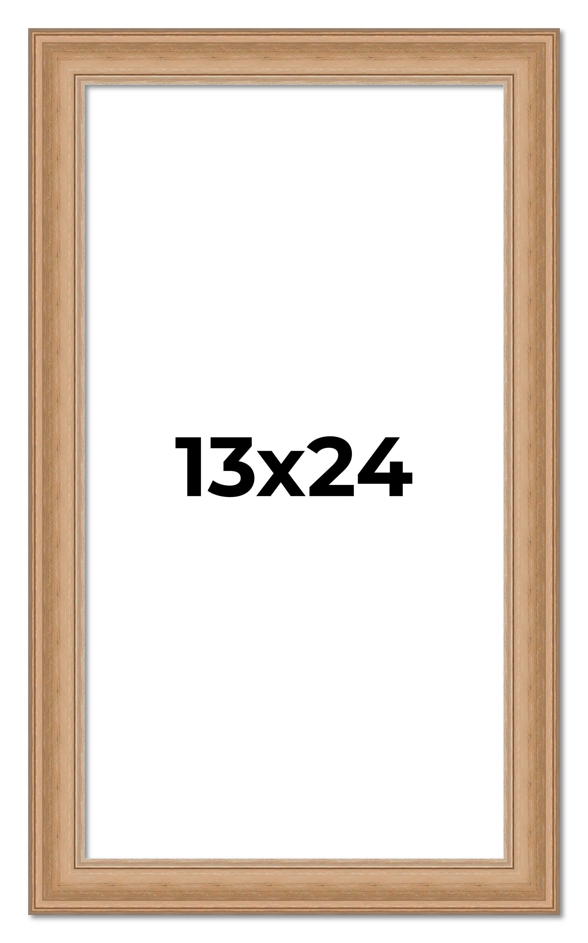 13x24 Frame Charleston Honey Brown Solid Wood Picture Frame Width 1.75 ...