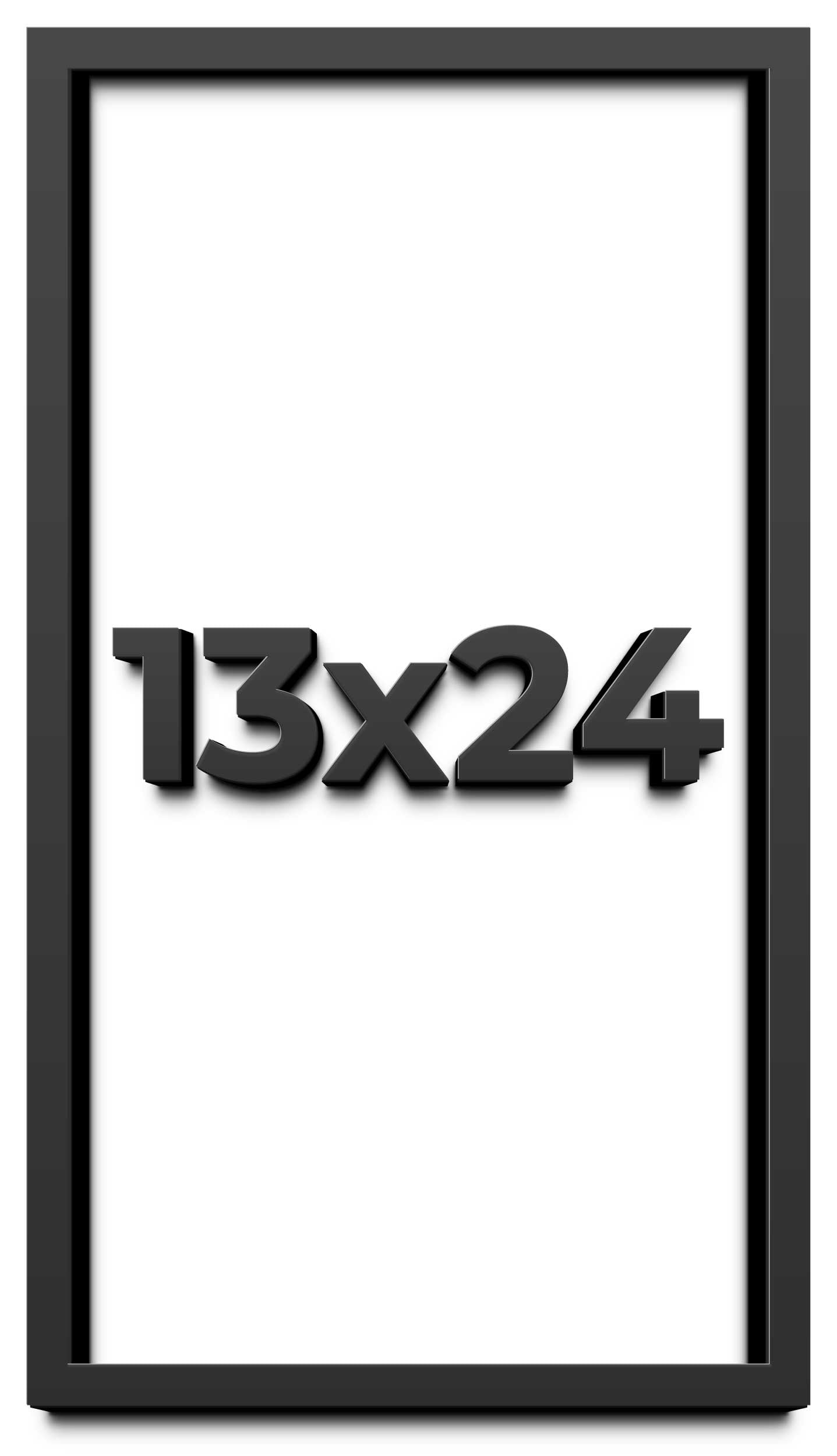 13x24 Shadow Box Frame Black | 1 inches Deep Real Wood Contemporary ...