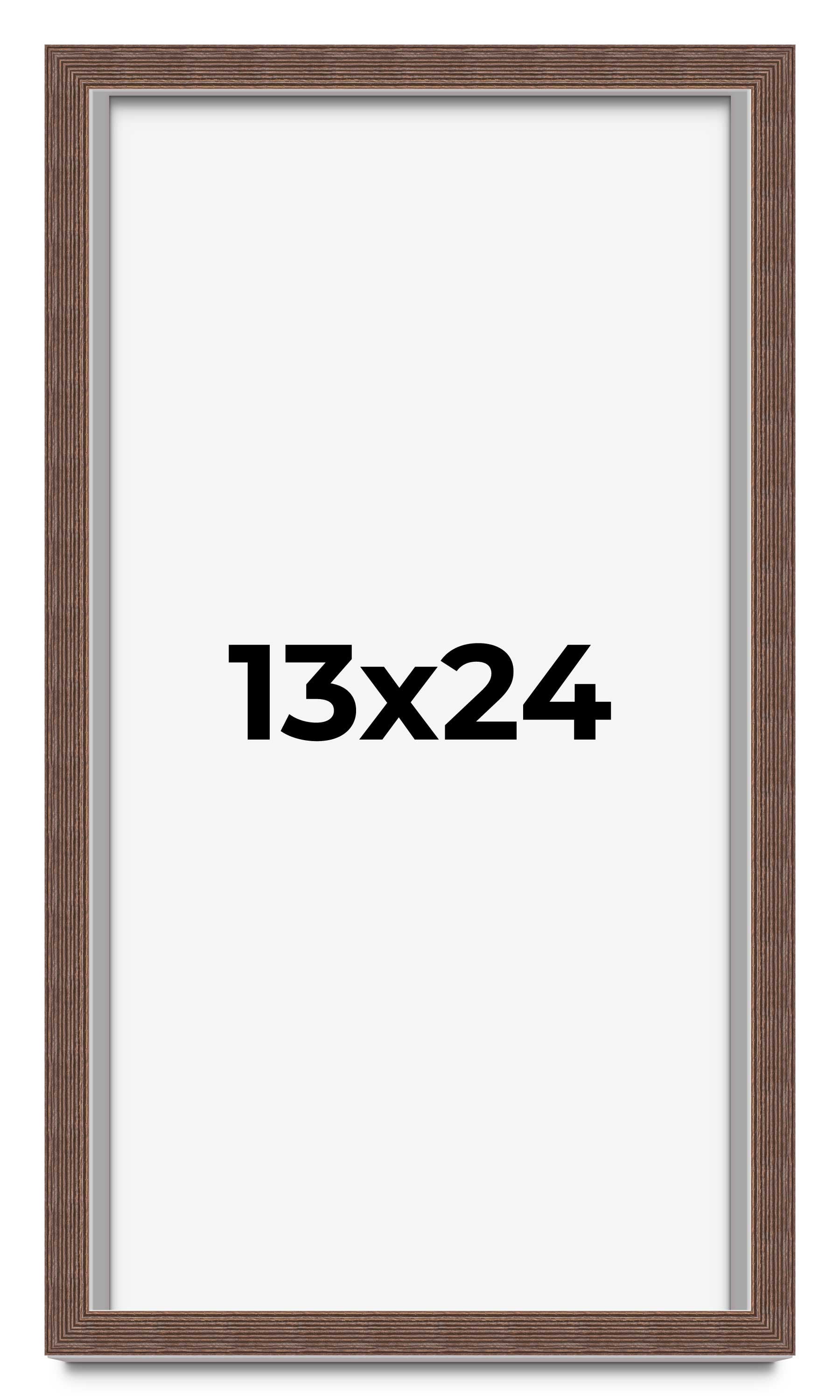 13x24 Shadow Box Frame Brown | 1.125 inches Deep Real Wood Rustic ...