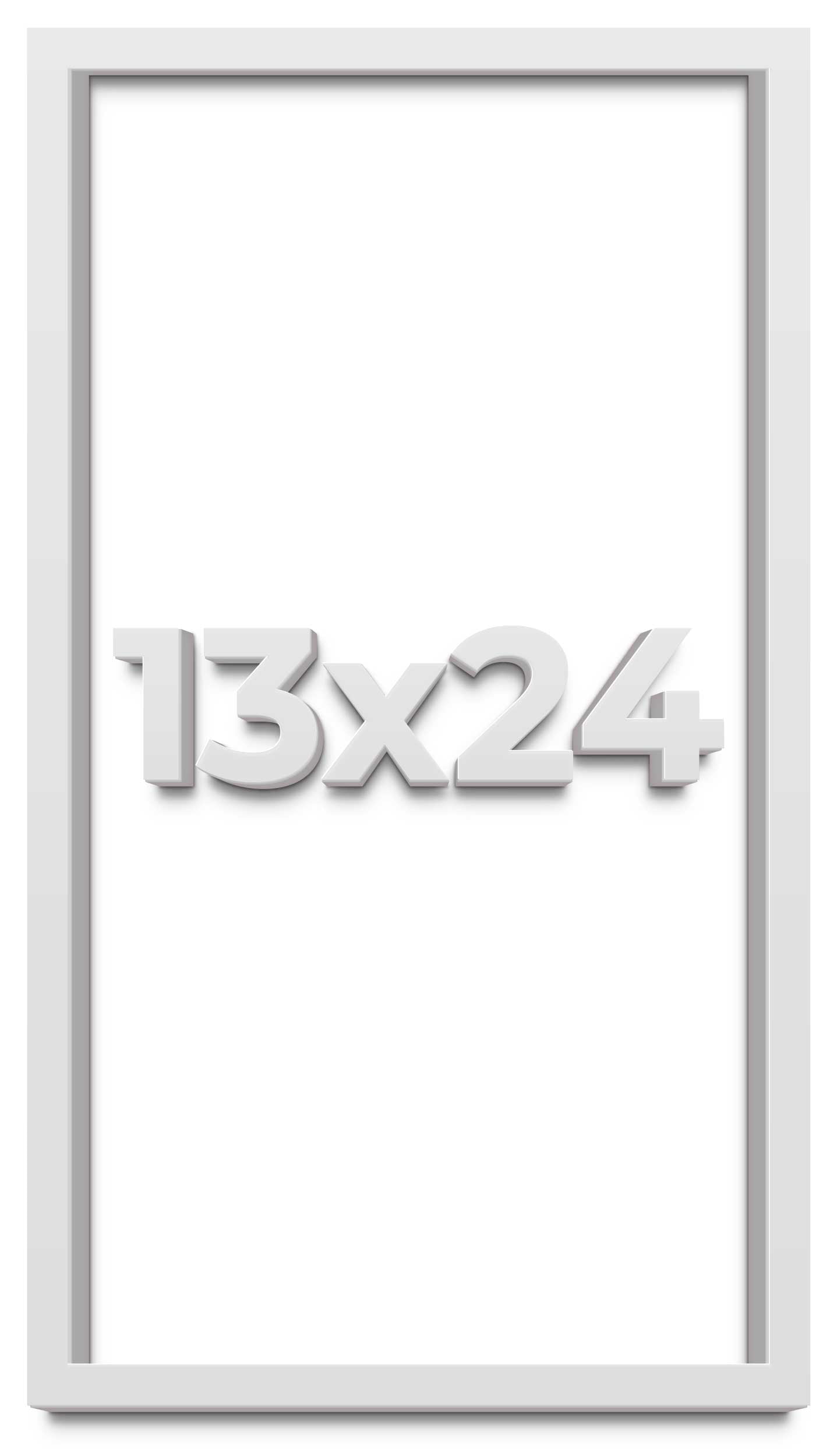 13x24 Shadow Box Frame White | 2 Inches Deep Real Wood Contemporary ...