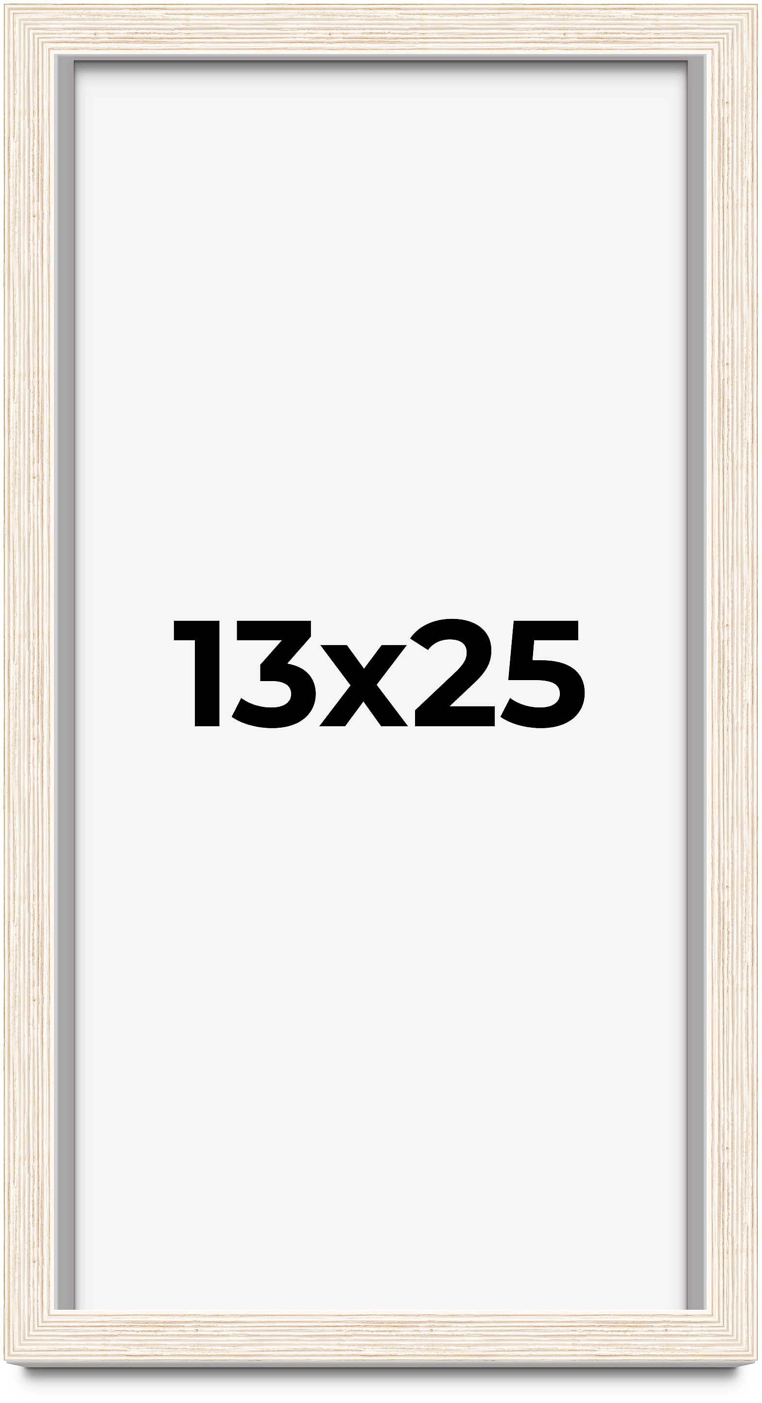 13x25 Shadow Box Frame White | 1.125 Inches Deep Real Wood Rustic ...