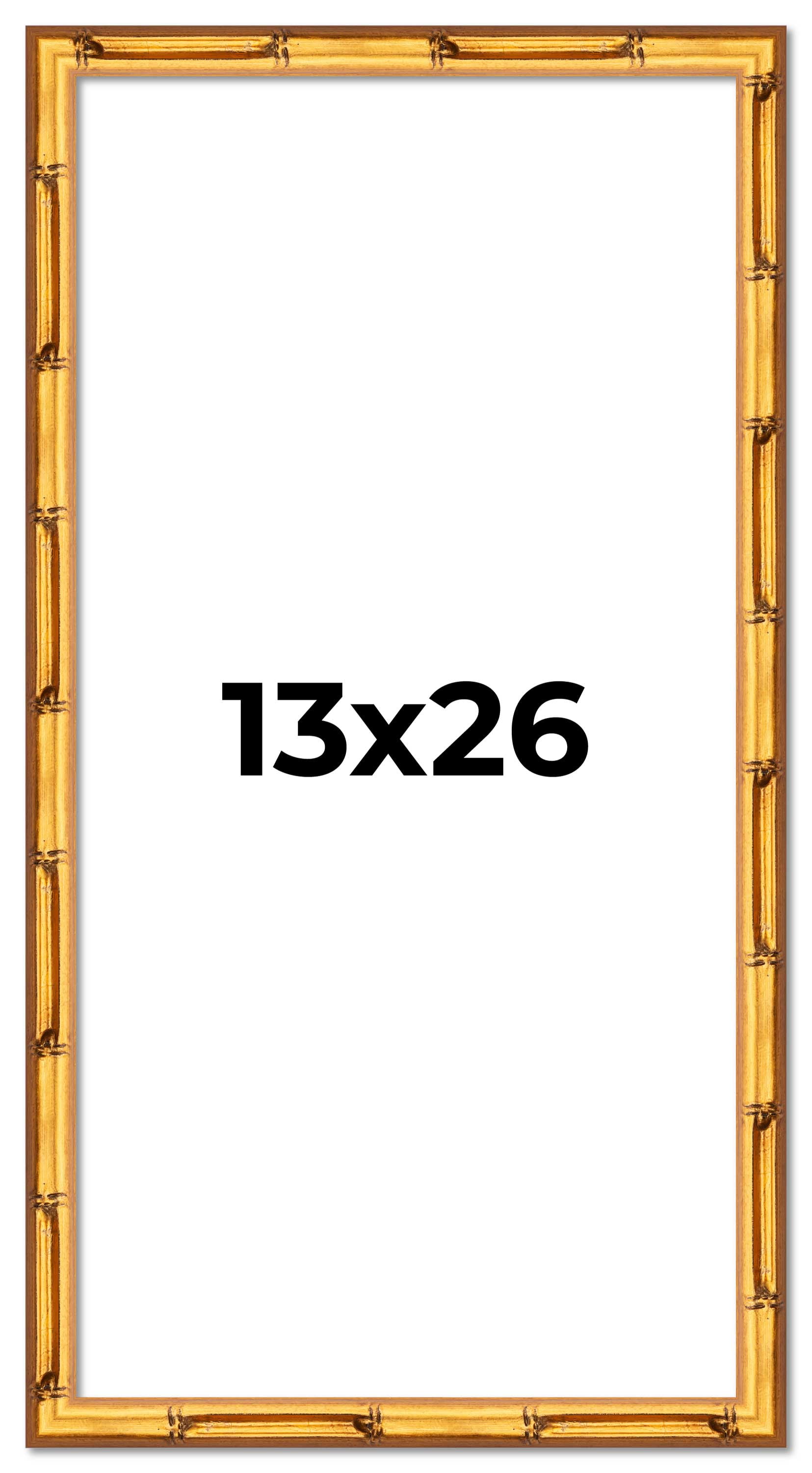 13x26 Frame Gold Bamboo Solid Wood Picture Frame | 1 Inch Moulding ...
