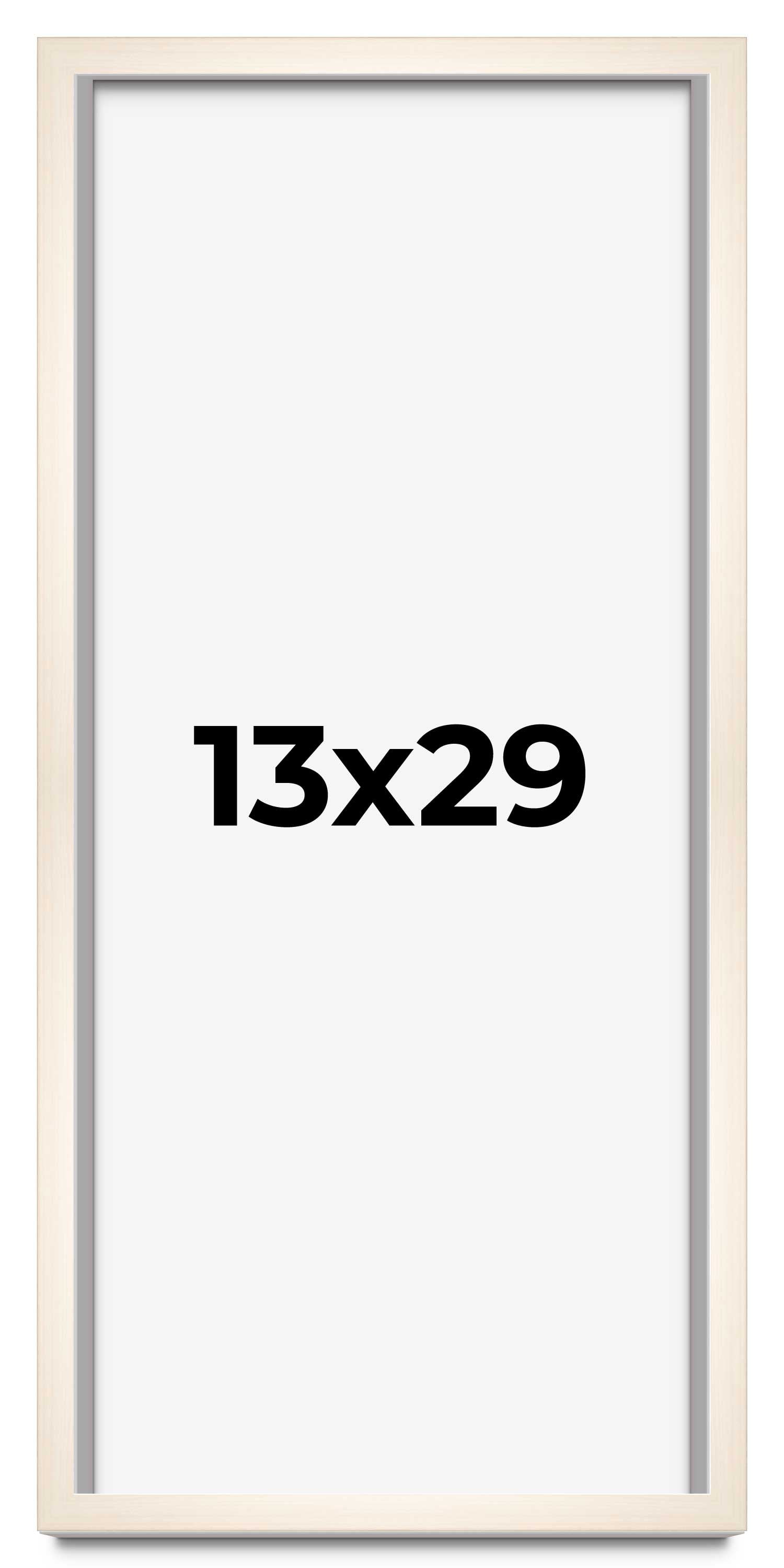 13x29 Shadow Box Cream of Wheat White Washed Display Frame | 0.875 ...