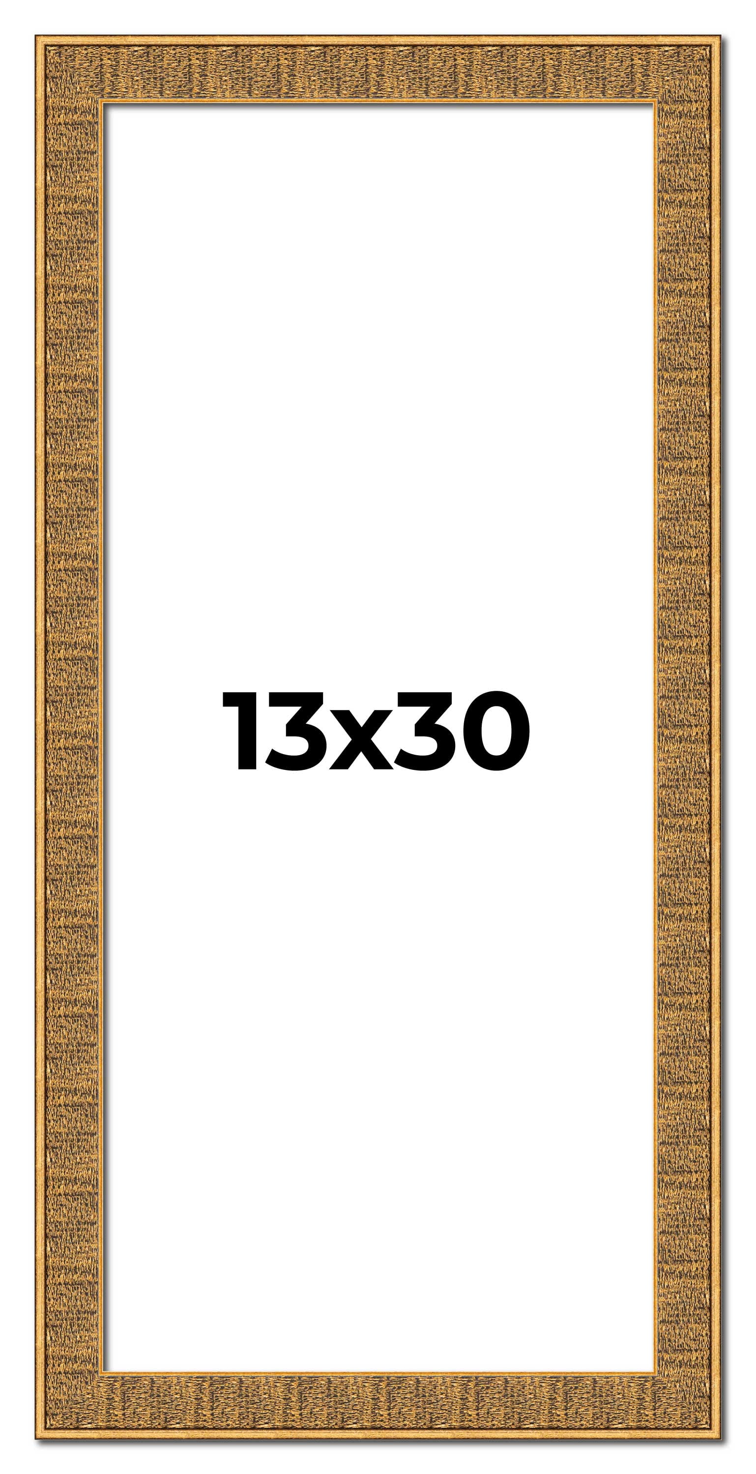 13x30 Frame Black and Gold Distressed Solid Wood Sonoma Picture Frame ...