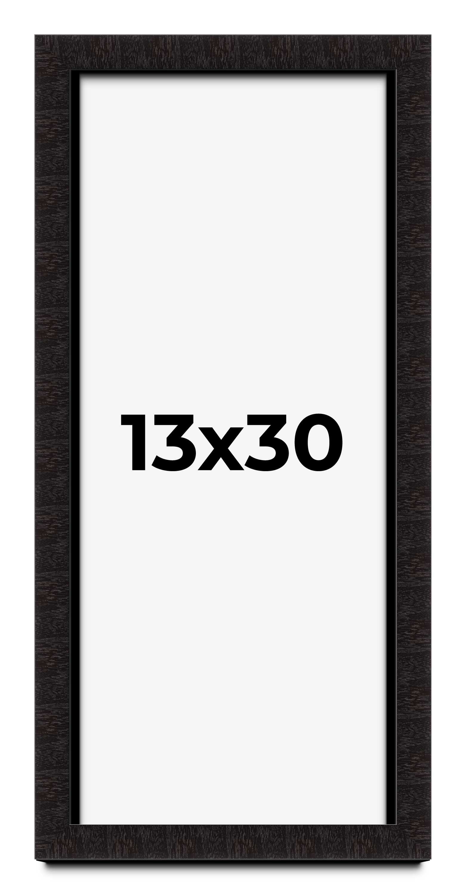 13x30 Shadow Box Black Solid Wood Display Picture Frame | 1 Inch Rabbet ...