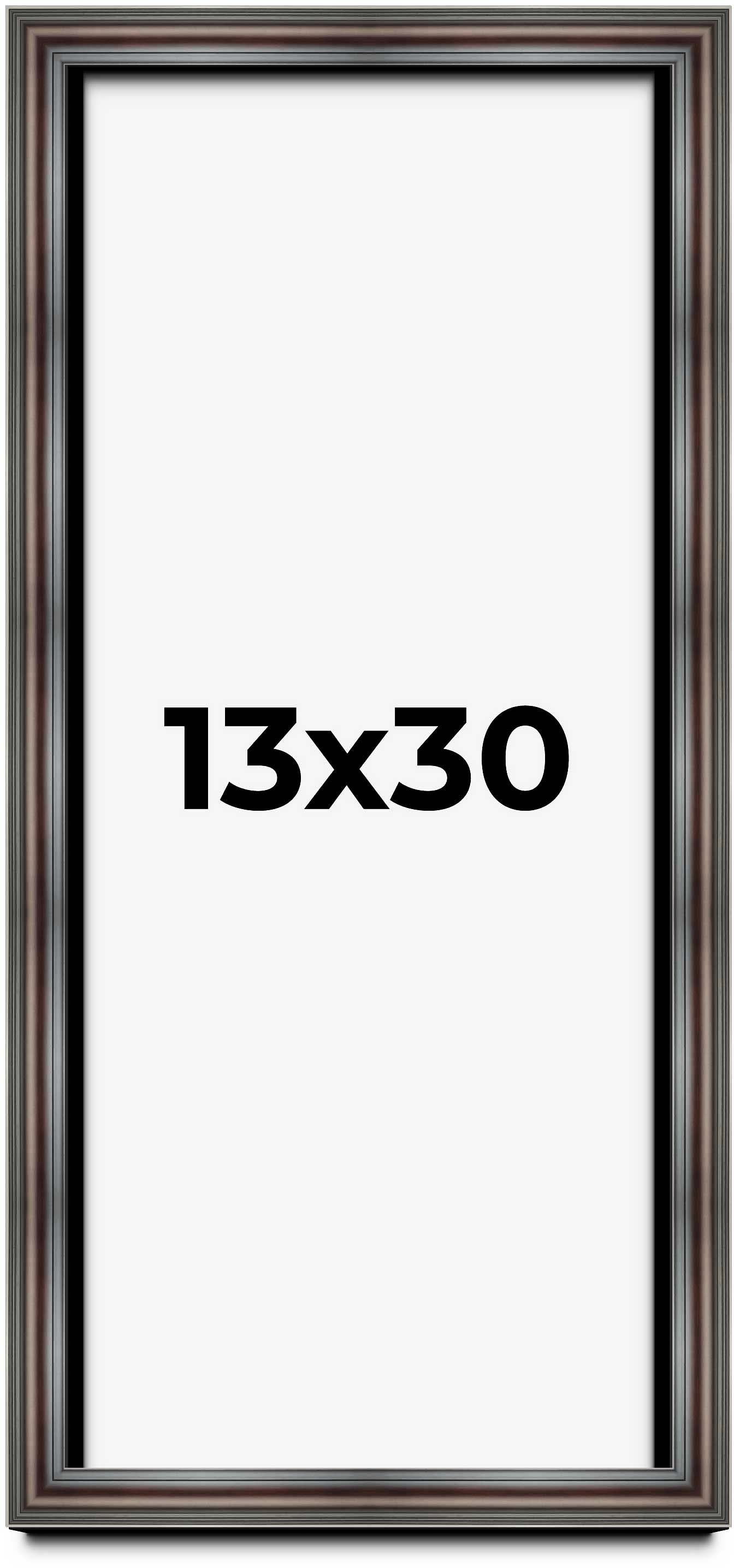 13x30 Shadow Box Frame Brown Cherry | 2.625 Inches Deep Pine Wood ...