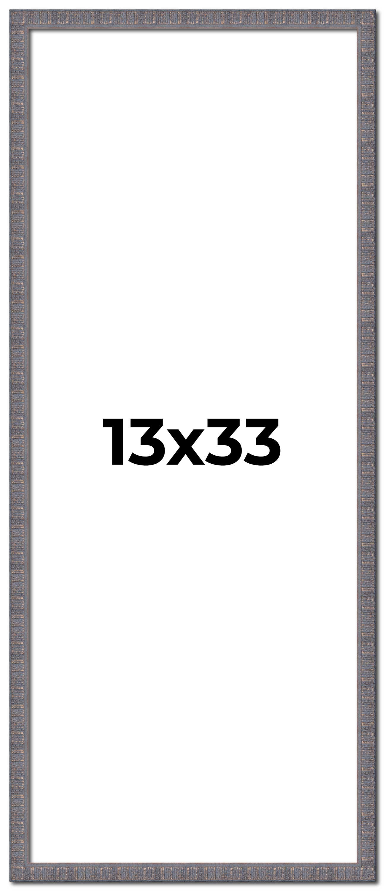 13x33 Frame Slate Blue Distressed Rustic Solid Wood Picture Frame | 0. ...