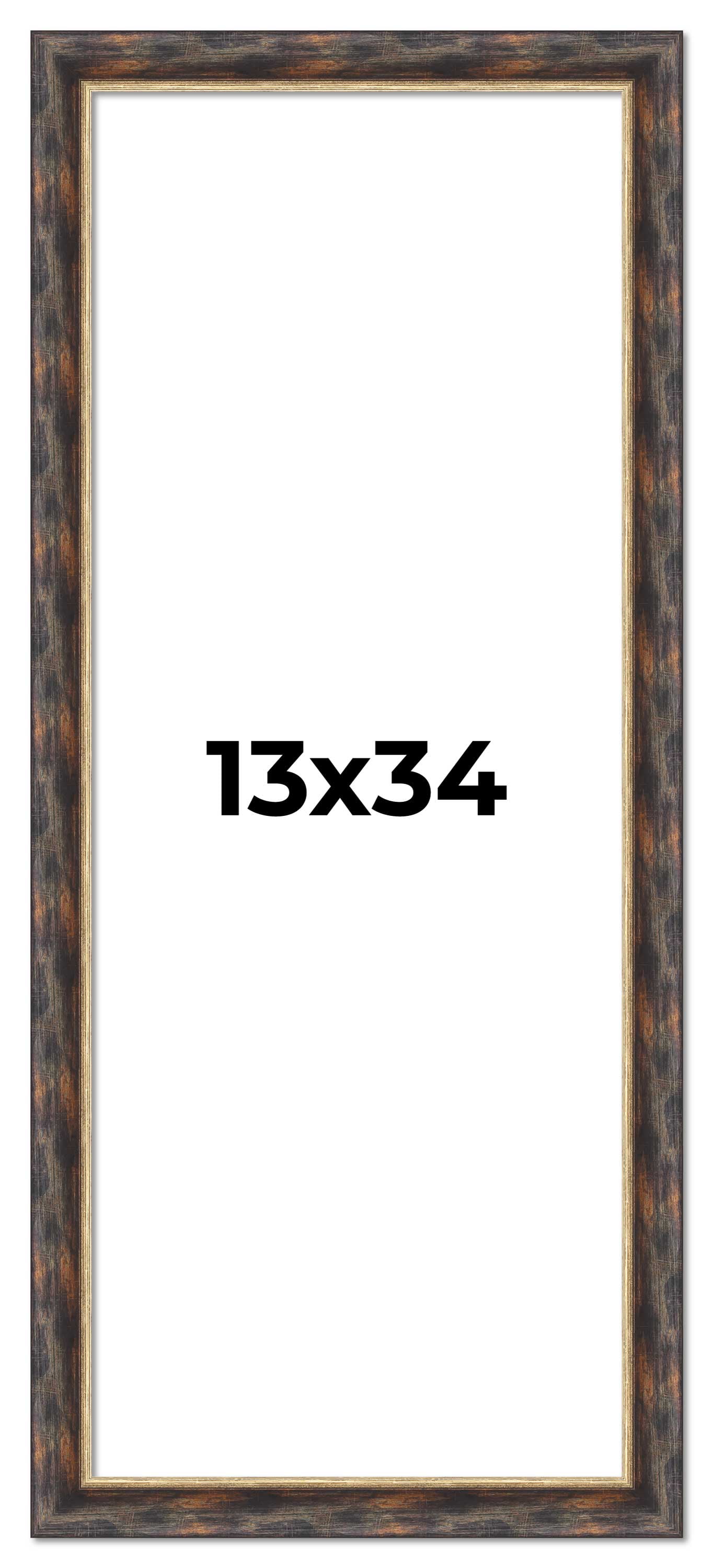 13x34 Frame Gold Real Wood Picture Frame Width 1.5 inches | Interior ...