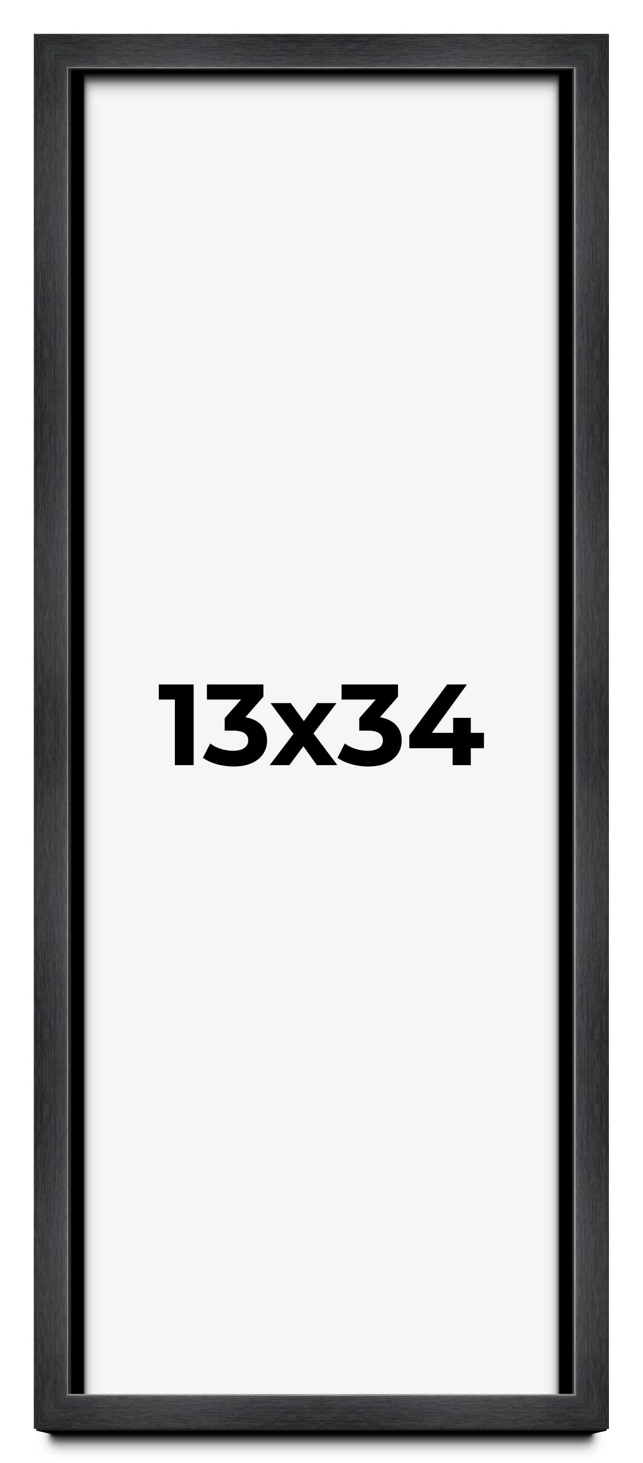 13x34 Shadow Box Frame Grey Charcoal Black | 0.875 Inches Deep | Solid ...