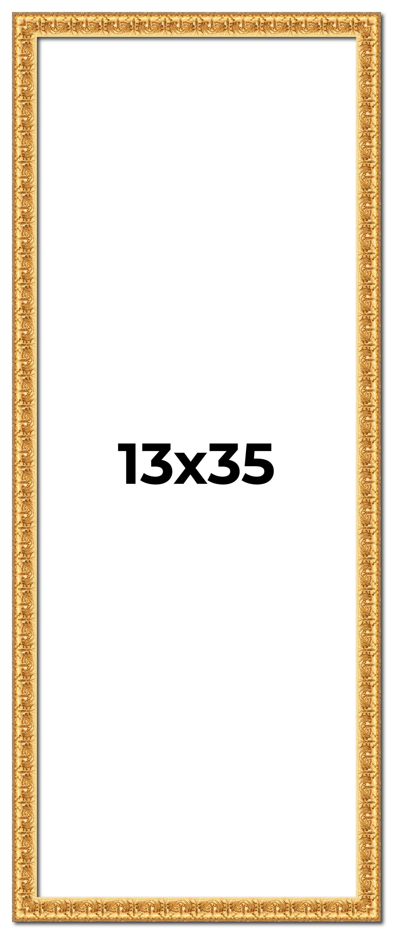 13x35 Frame Gold Real Wood Picture Frame Width 1 inches | Interior ...