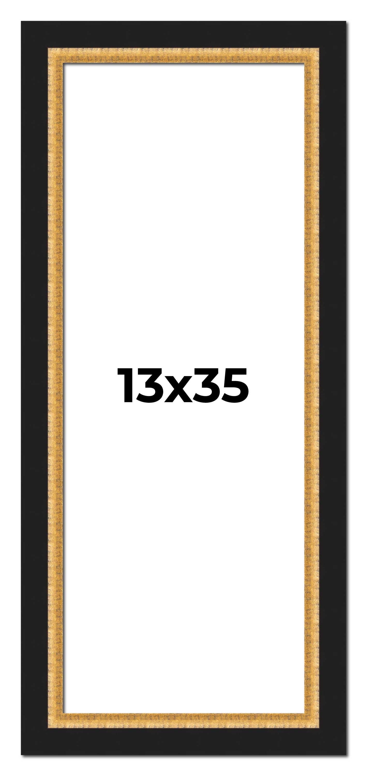 13x35 Frame Gold Real Wood Picture Frame Width 2.25 Inches | Interior ...