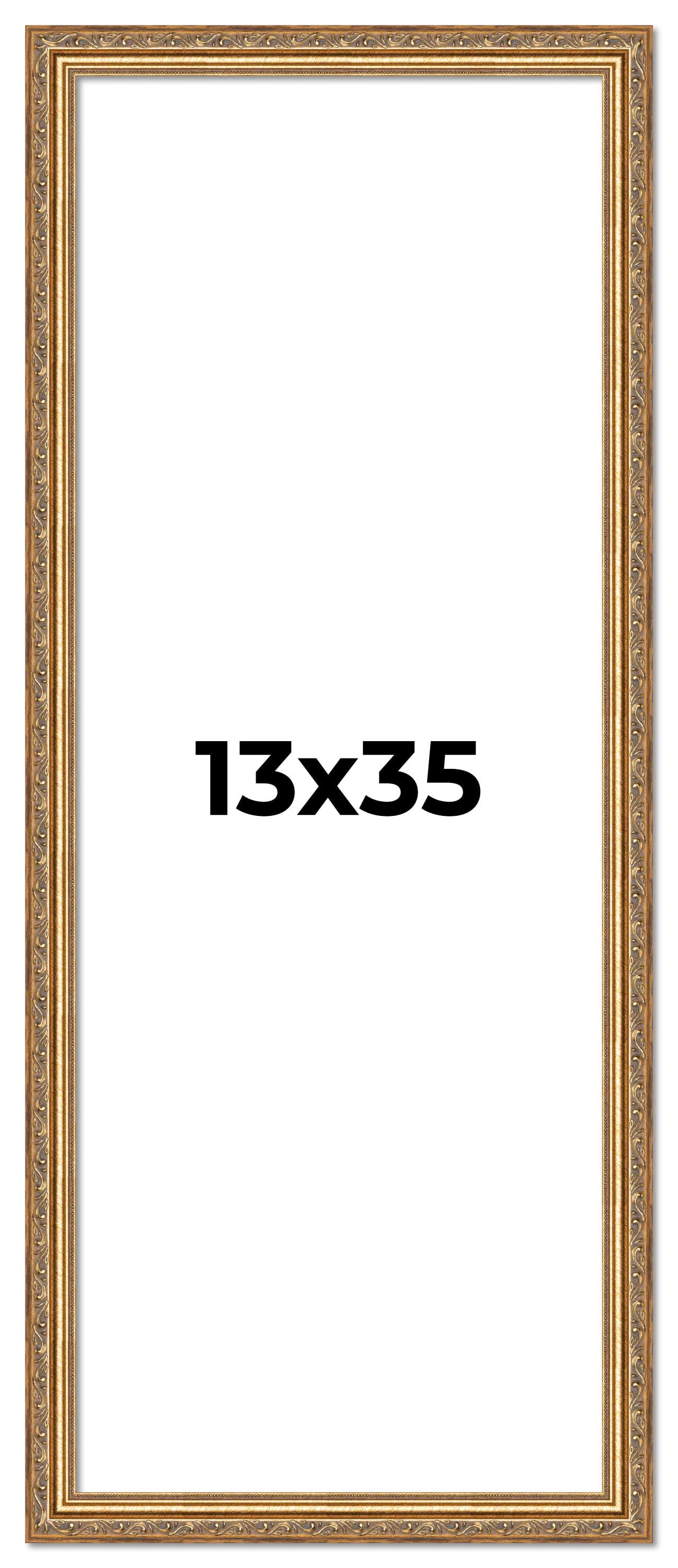 13x35 Frame Gold Solid Wood Picture Frame Width 1.25 Inches | Interior ...