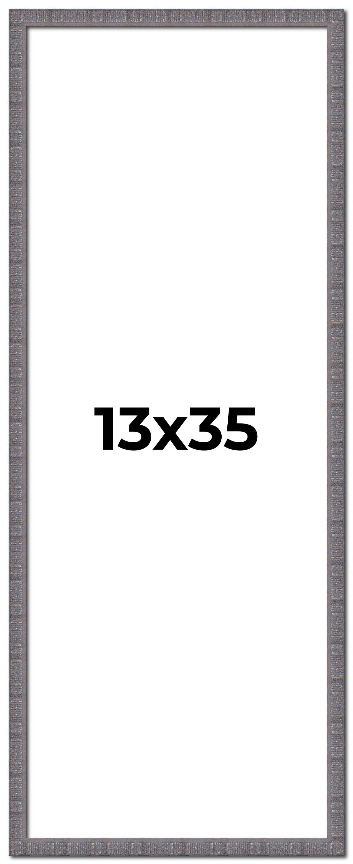 13x35 Frame Slate Blue Distressed Rustic Solid Wood Picture Frame | 0. ...