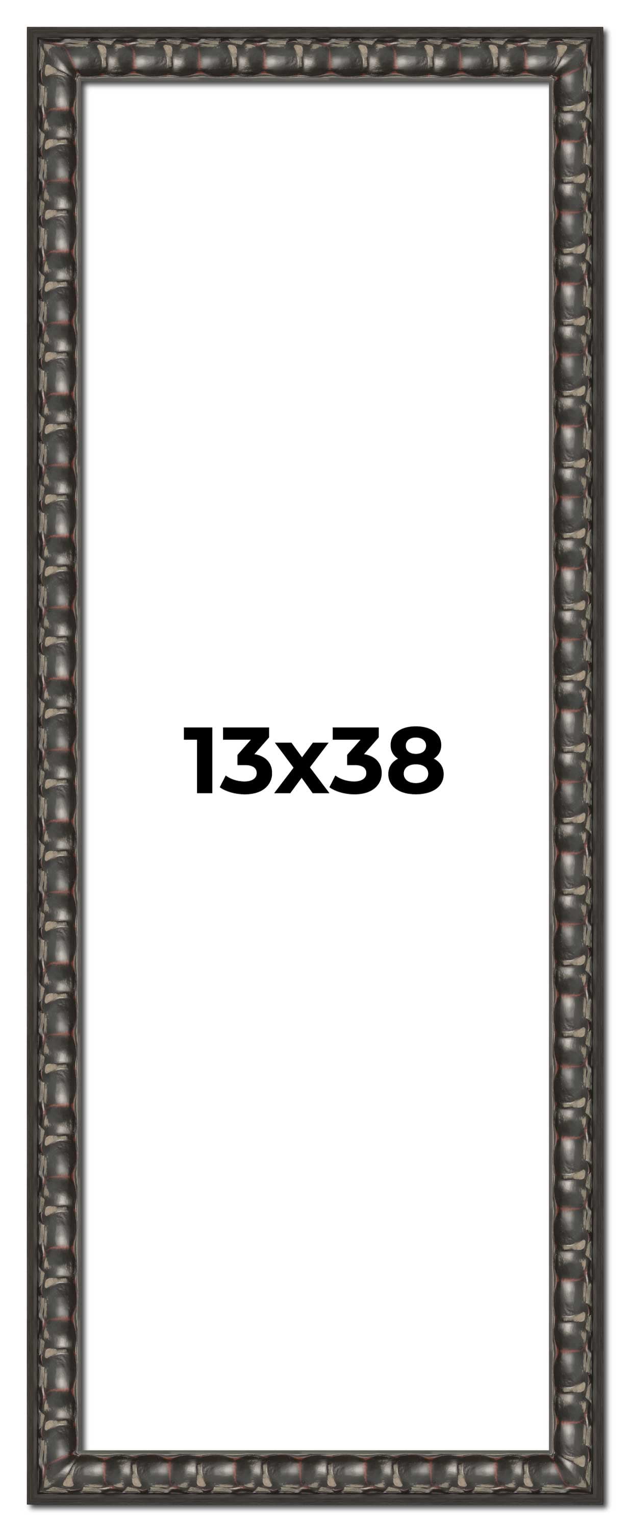 13x38 Frame Black-Brown Medieval Solid Wood Picture Frame | 1.5 Inch ...