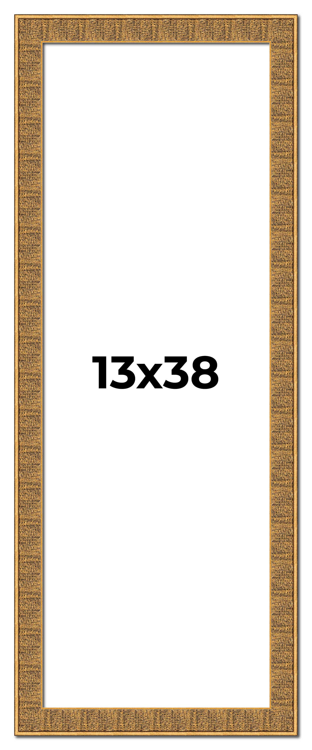 13x38 Frame Black and Gold Distressed Solid Wood Sonoma Picture Frame ...