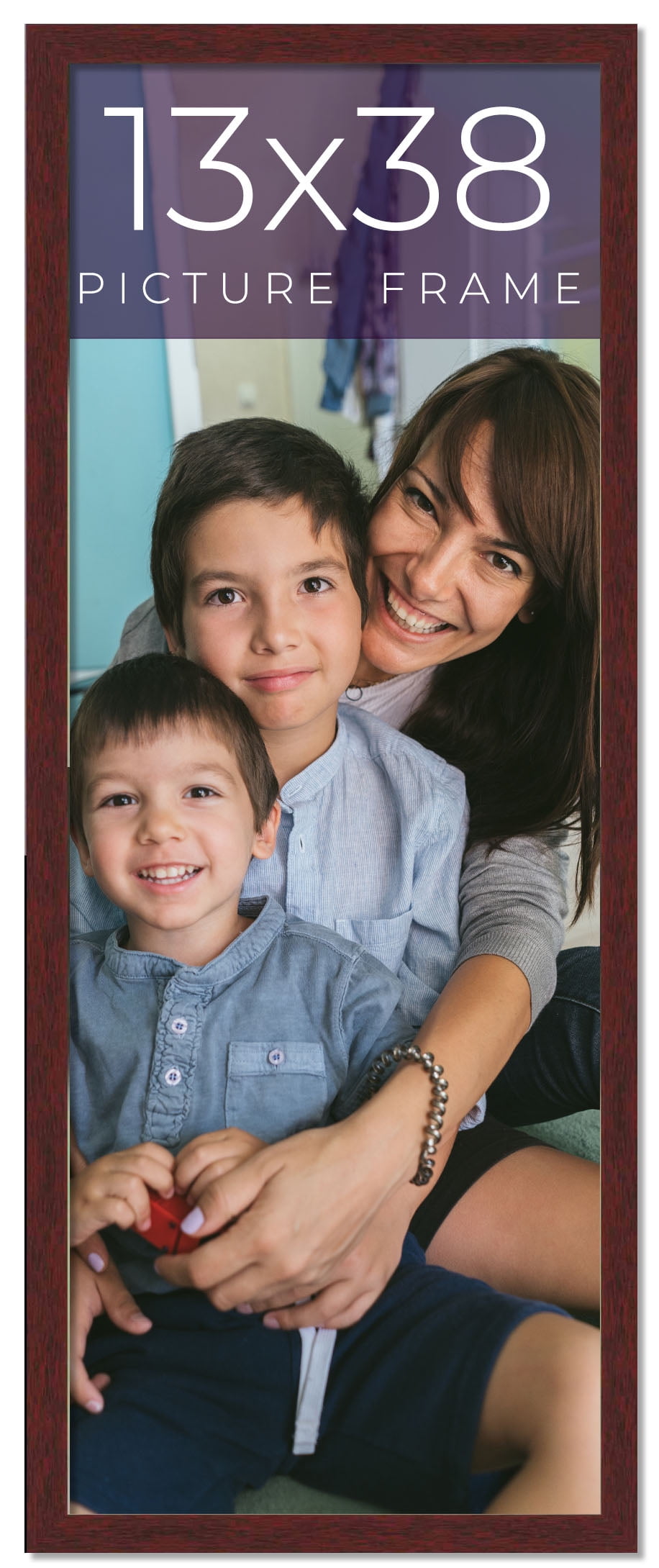 13x38 Frame Brown Solid Wood Picture Frame Width 0.75 Inches | Interior ...