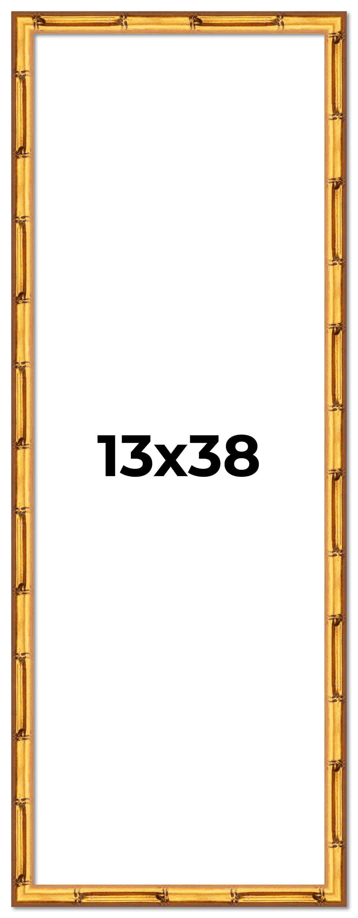 13x38 Frame Gold Bamboo Solid Wood Picture Frame | 1 Inch Moulding ...