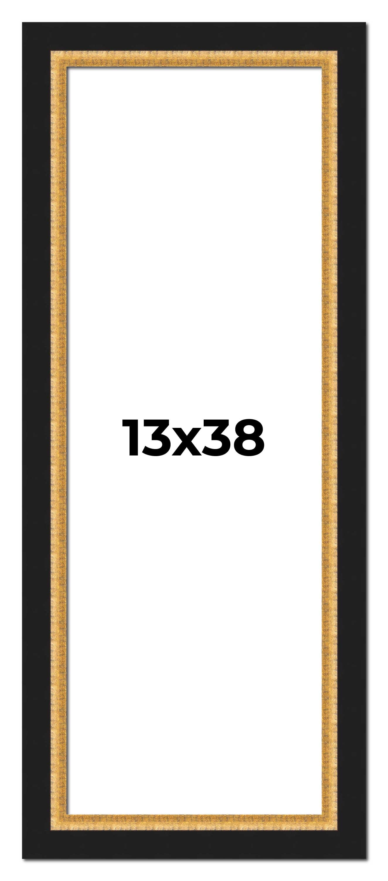 13x38 Frame Gold Real Wood Picture Frame Width 2.25 Inches | Interior ...