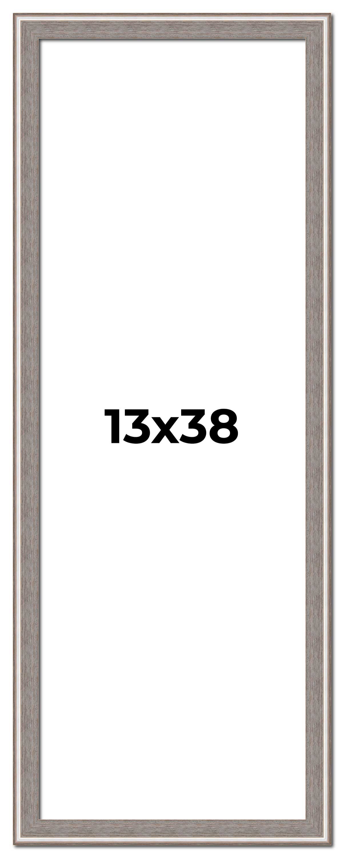 13x38 Frame Grey Real Wood Picture Frame Width 1.25 inches | Interior ...