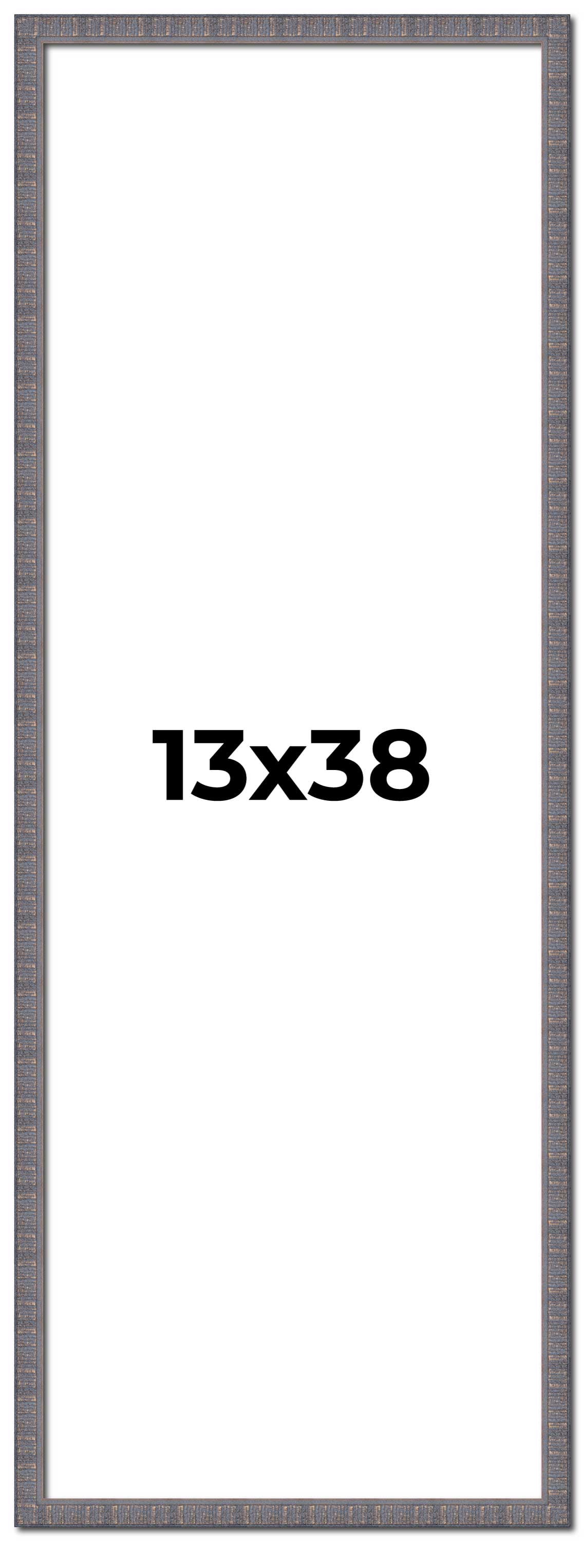 13x38 Frame Slate Blue Distressed Rustic Solid Wood Picture Frame | 0. ...