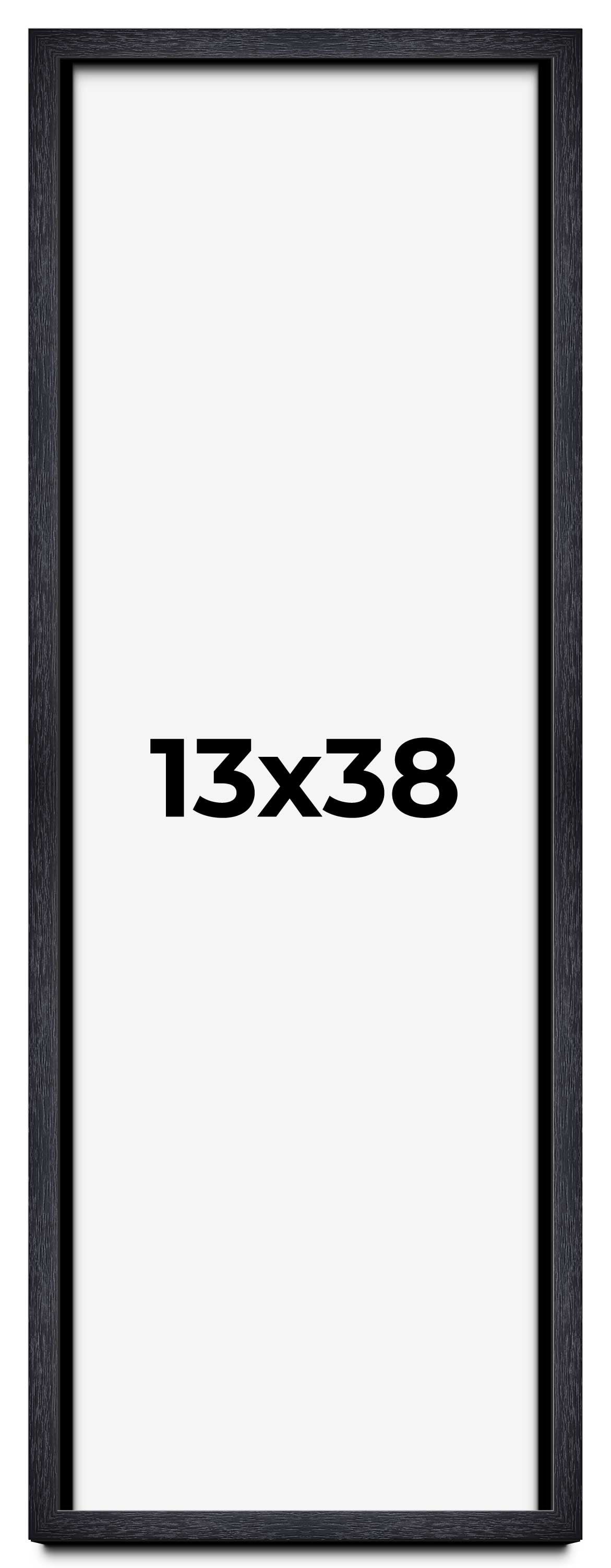 13x38 Shadow Box Frame Black | 1 Inches Deep Real Wood Farmhouse ...